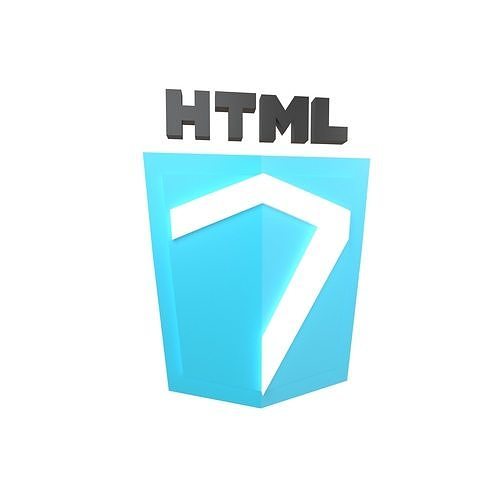 3D model HTML 7 Logo v1 001 VR / AR / low-poly | CGTrader