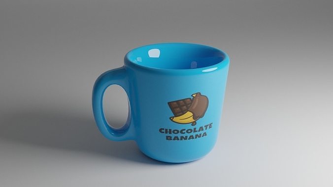 Chocolate banana saliva glass 3D model | CGTrader