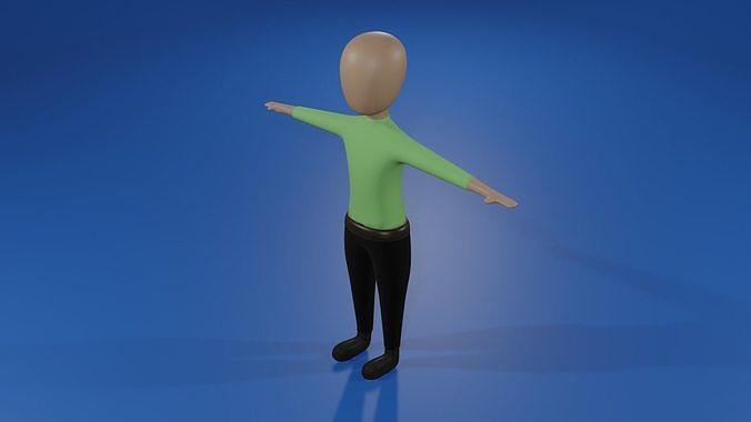 3D model stick man character VR / AR / low-poly | CGTrader