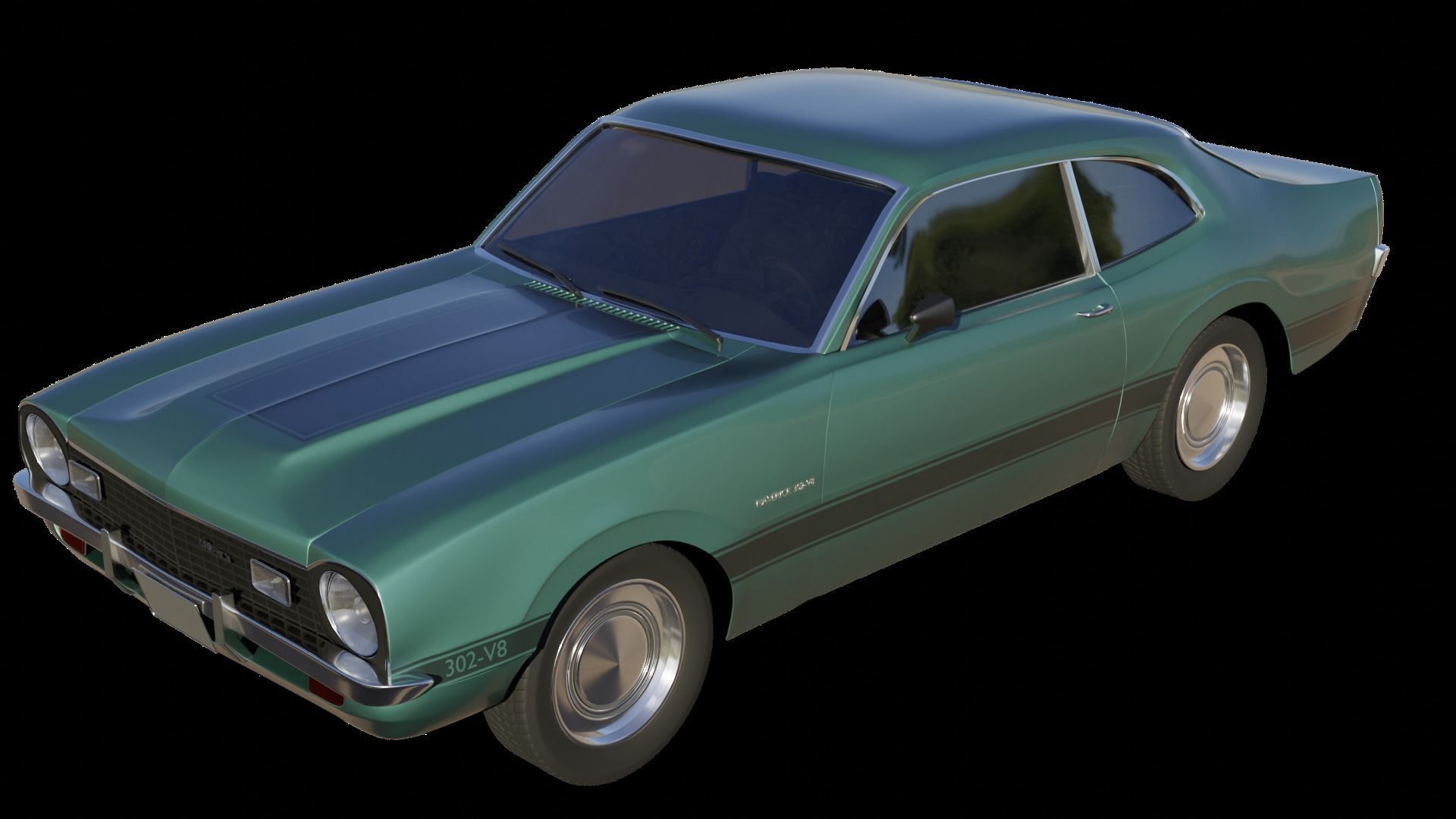 Classic Car - Maverick 302-V8 3D model | CGTrader