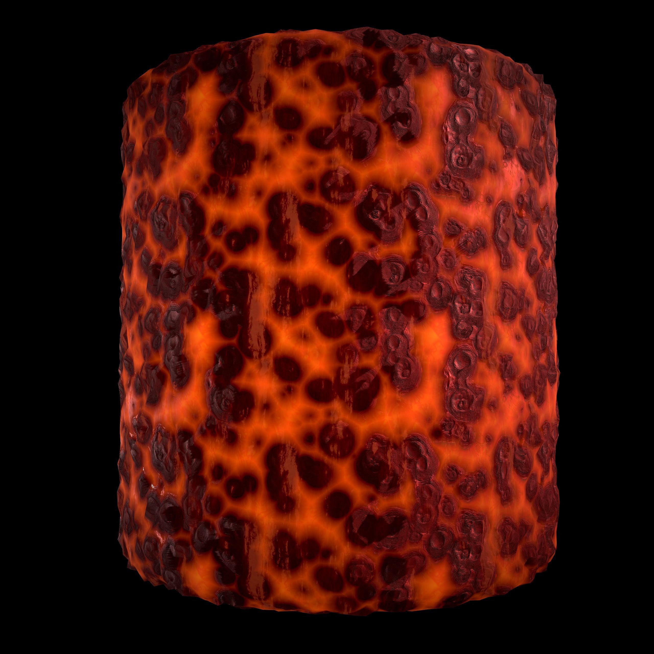 Obsidian Rock Lava Ground Terrain Red Material PBR Texture Texture ...