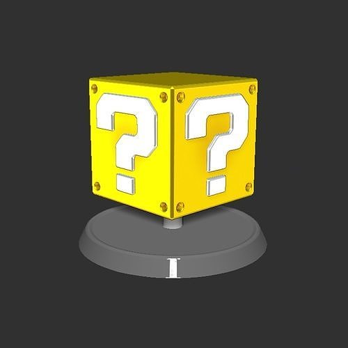 Mario Question Block Based 3D model 3D printable | CGTrader