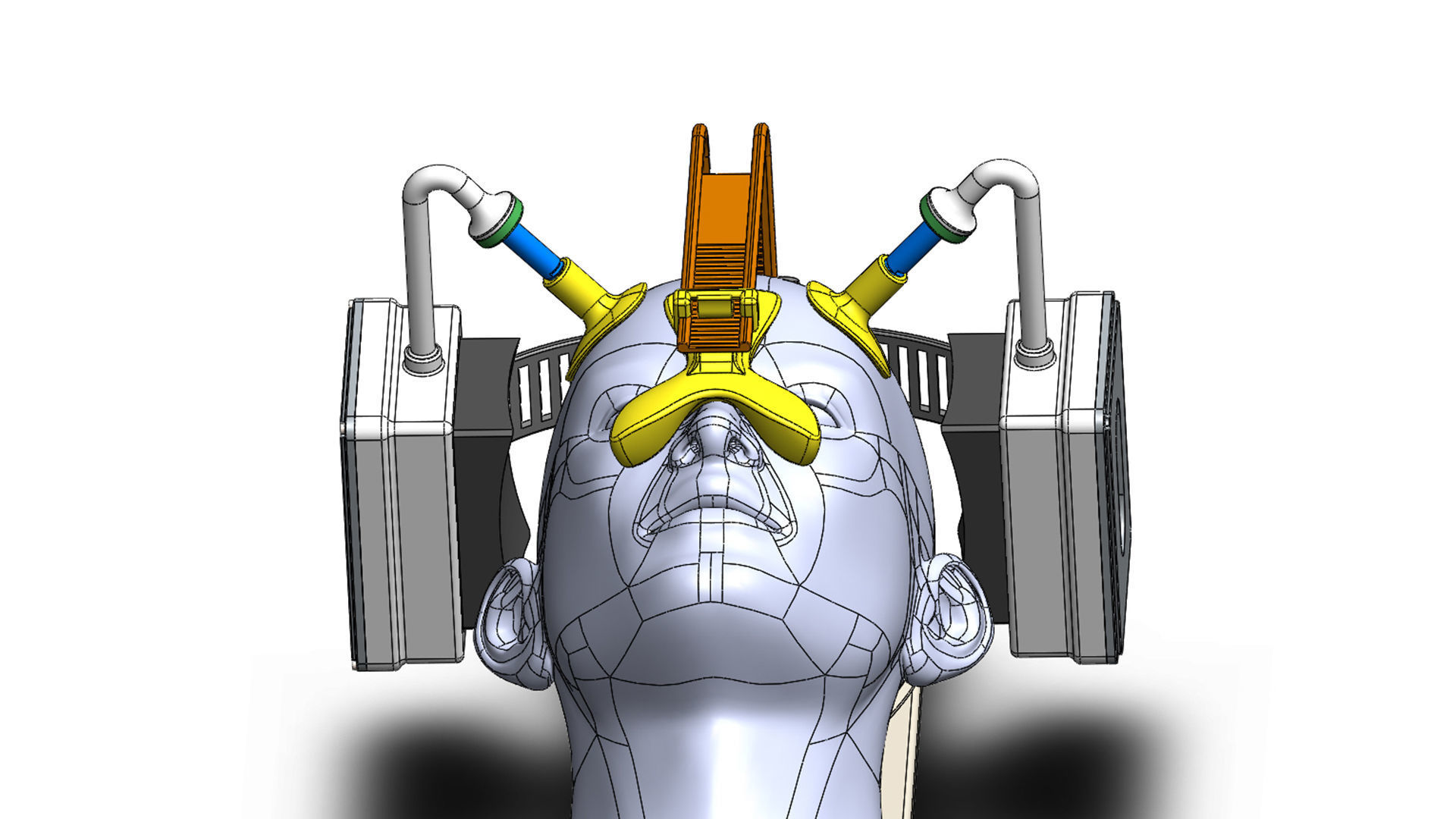 3D model Ultrasound brain-imaging helmet VR / AR / low-poly | CGTrader