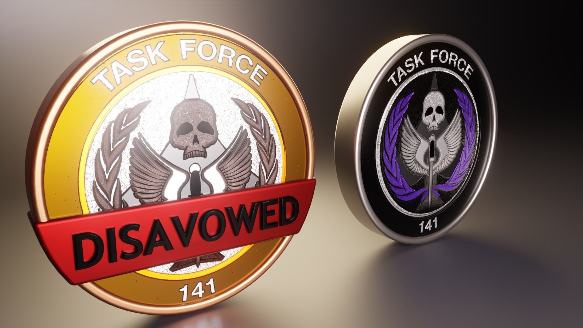 3D model Call of Duty Taskforce 141 3D logo version 2 VR / AR / low ...