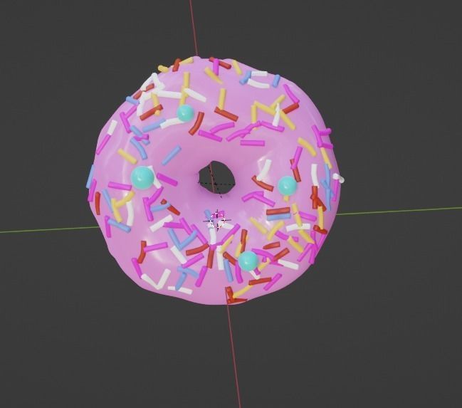 Realistic Donut with Raining Sprinkles and Textures 3D model animated ...