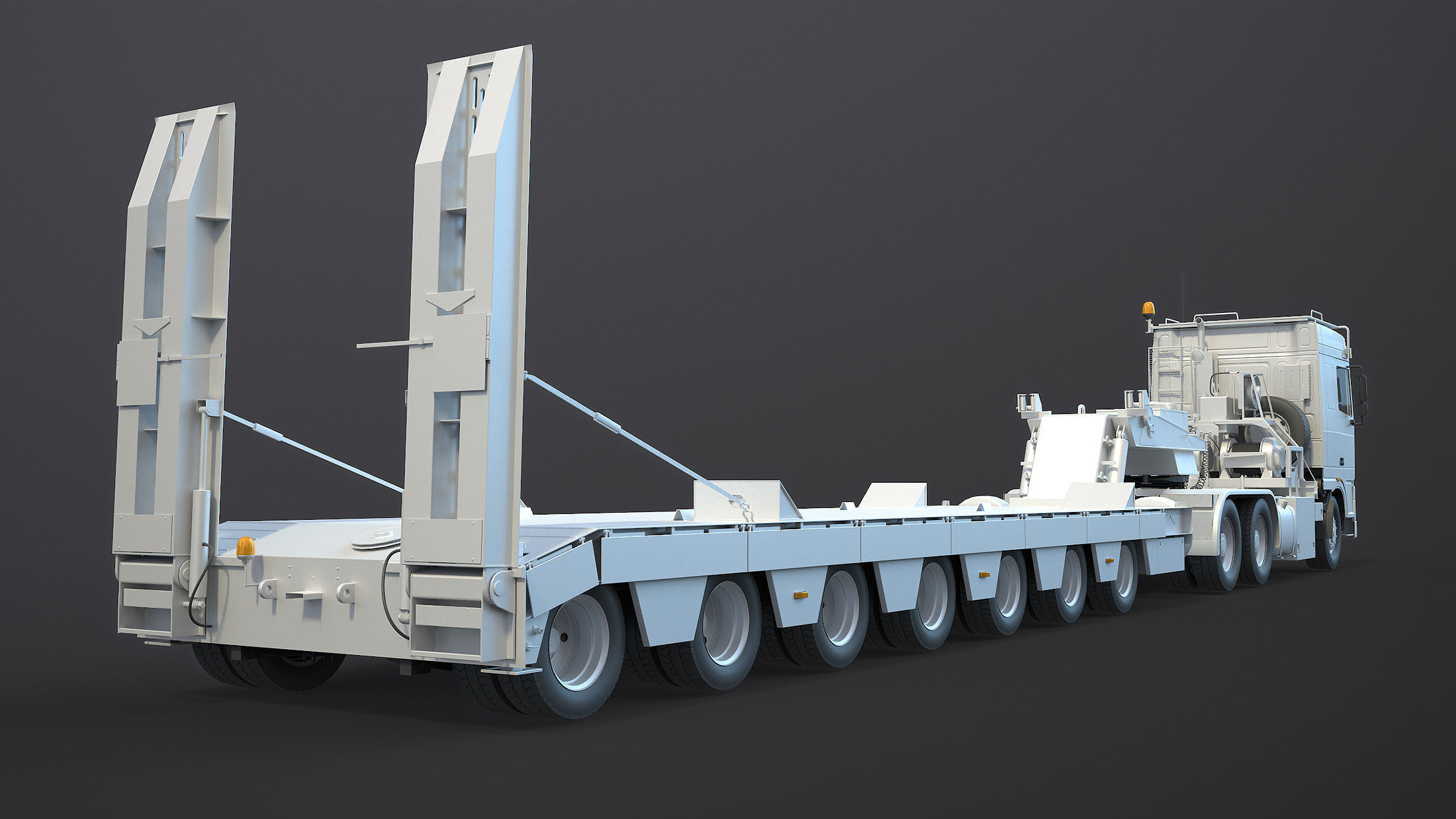 DAF Tropco Tank Transporter Mid-Poly 3D model | CGTrader