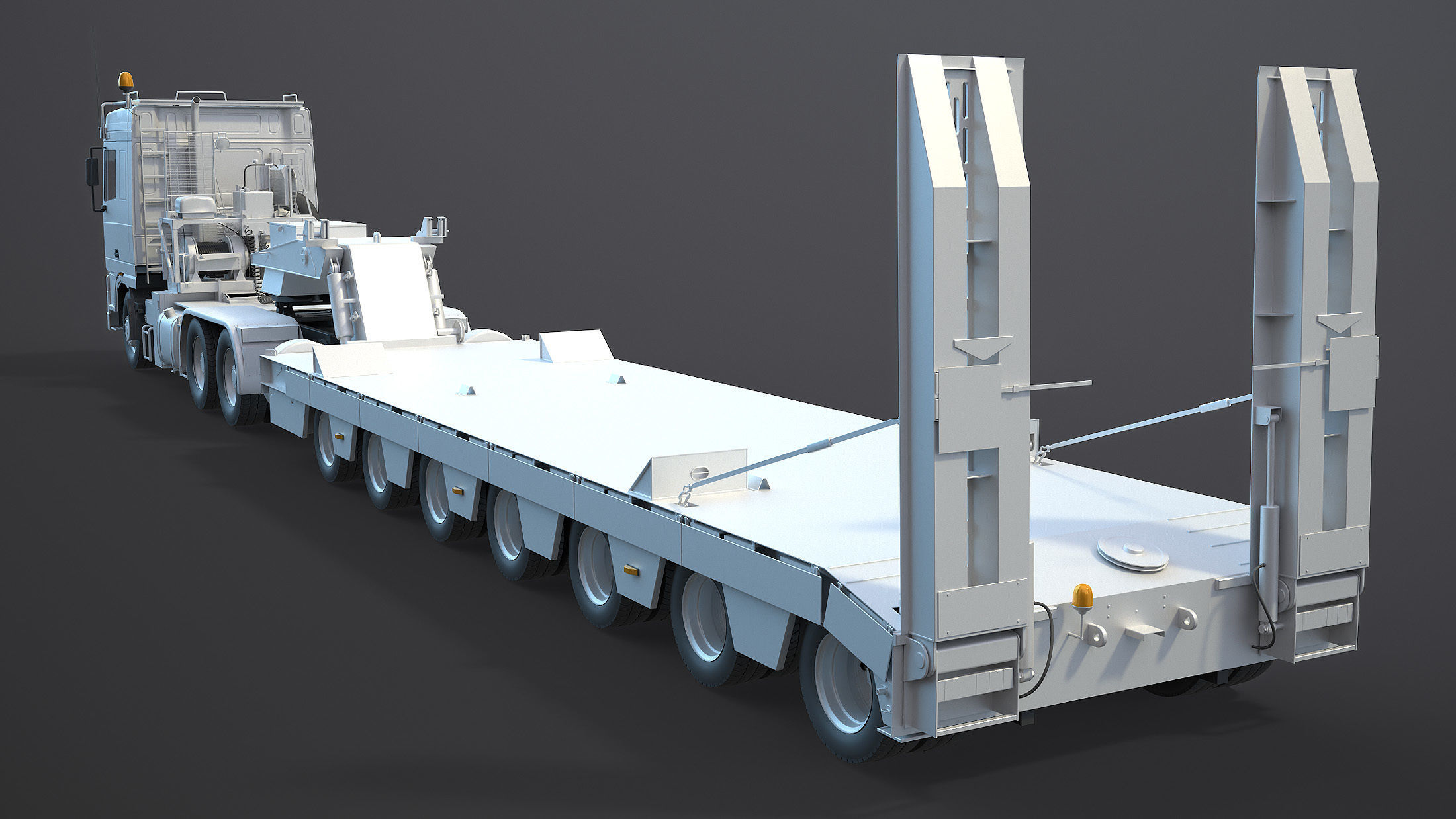 DAF Tropco Tank Transporter Mid-Poly 3D model | CGTrader