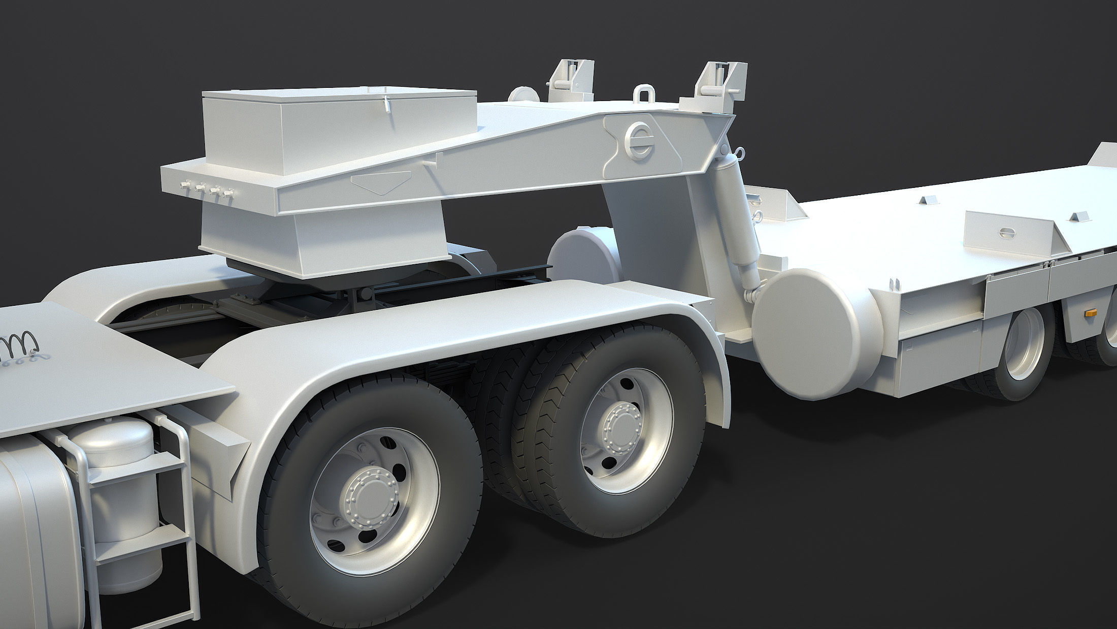 DAF Tropco Tank Transporter Mid-Poly 3D model | CGTrader