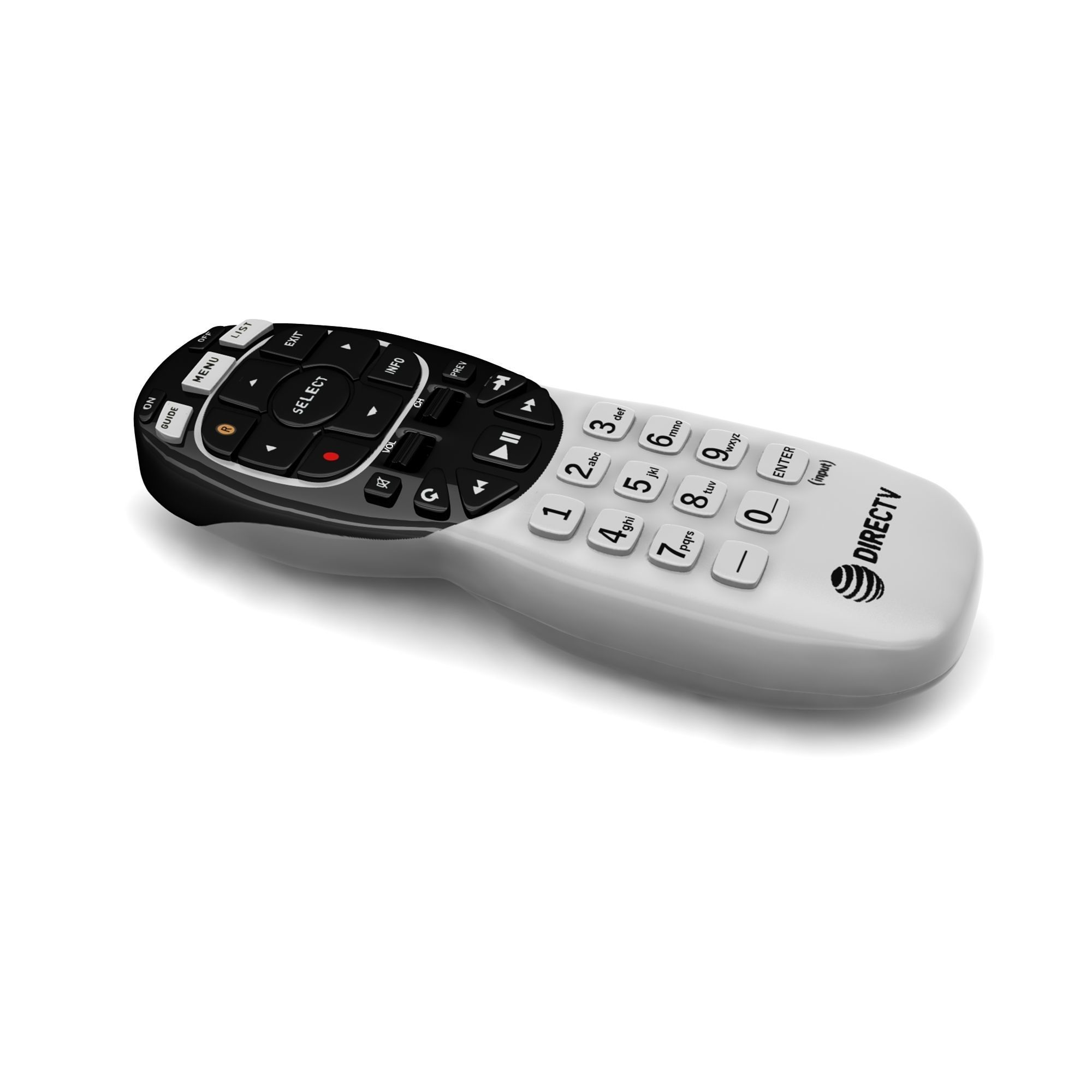 Directv Genie Remote modelled in Lightwave 3D 3D model | CGTrader