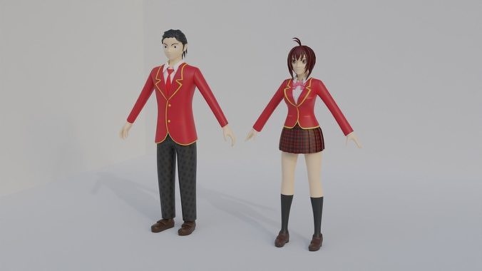 3D model student VR / AR / low-poly | CGTrader