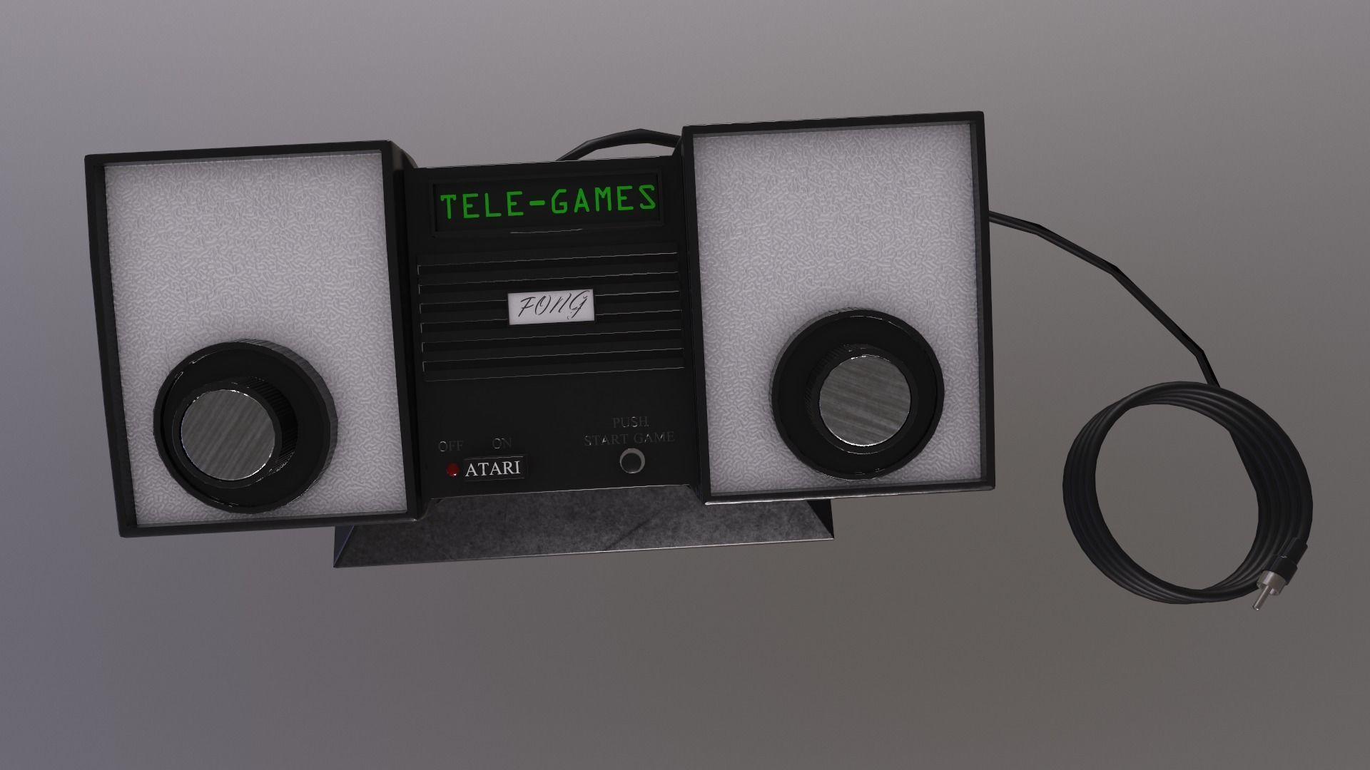 3D model Atari Pong 1975 VR / AR / low-poly | CGTrader
