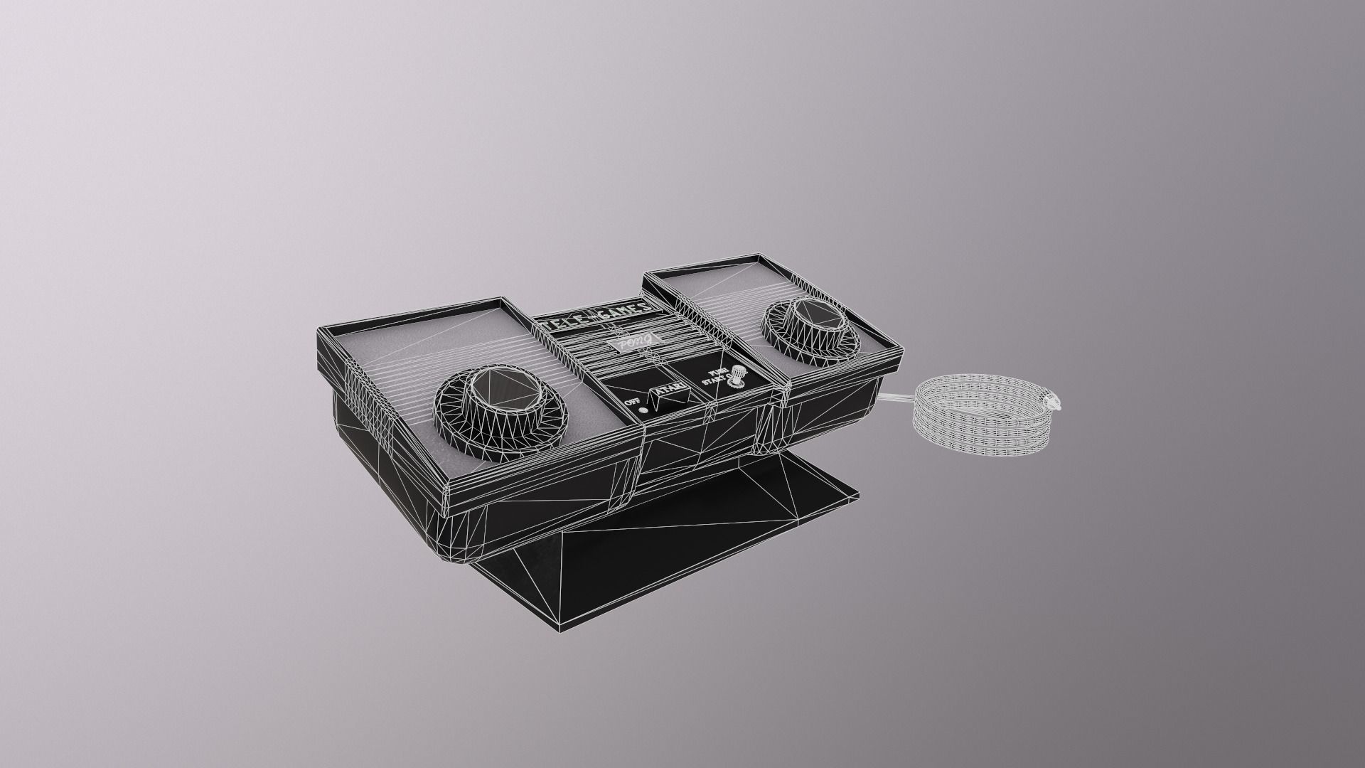 3D model Atari Pong 1975 VR / AR / low-poly | CGTrader