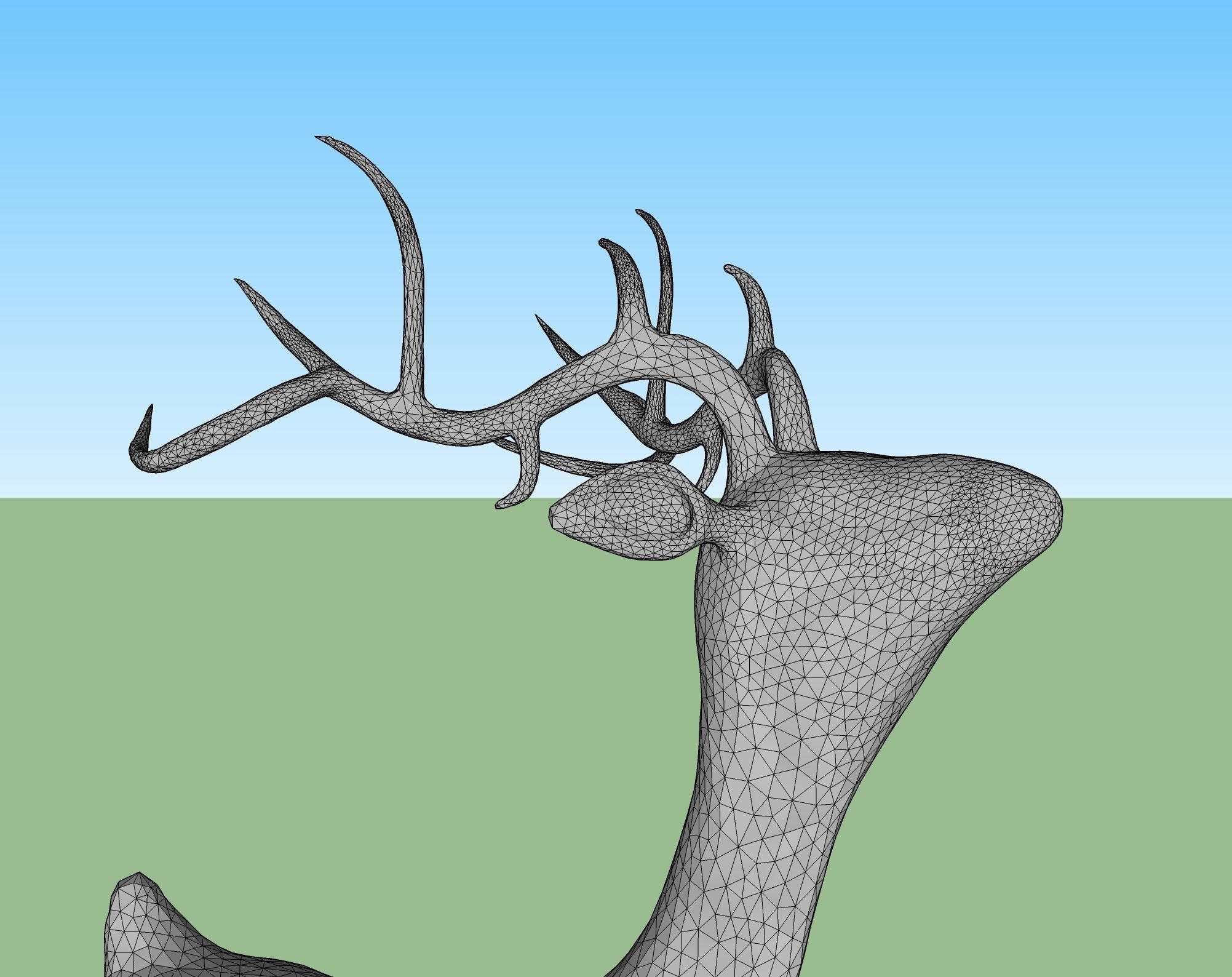 Deer Statue 3d model 3D model | CGTrader