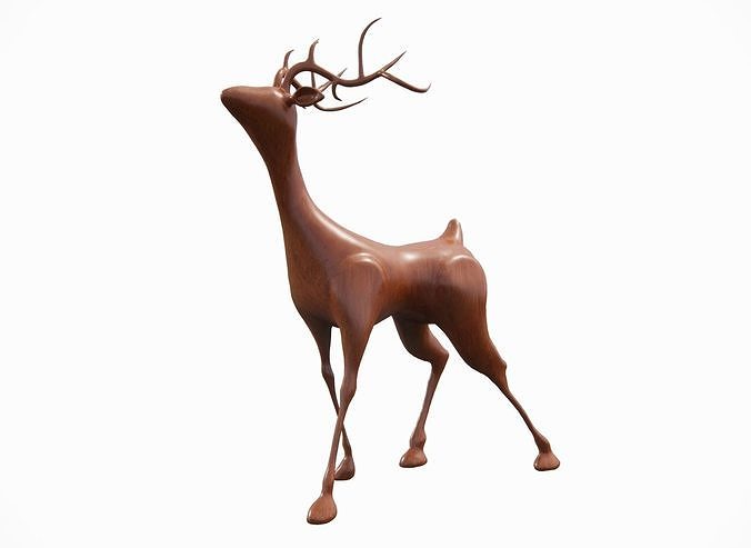 Deer Statue 3d model 3D model | CGTrader