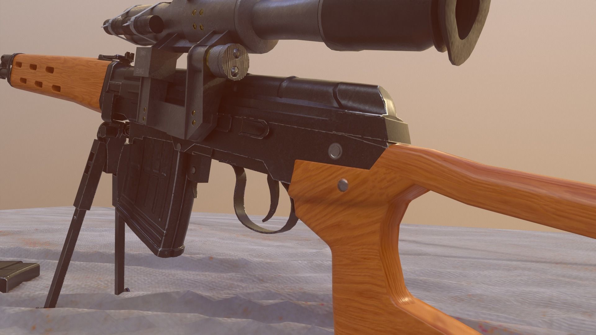 3D model SVD Sniper Rifle Dragunov VR / AR / low-poly | CGTrader