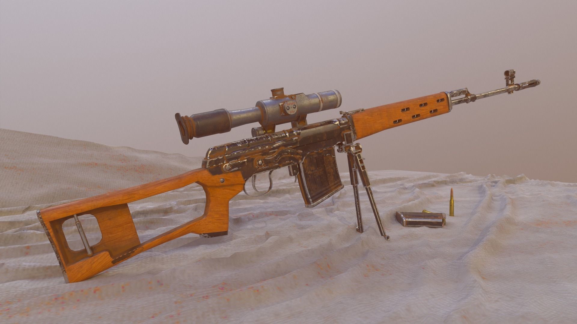 3D model SVD Sniper Rifle Dragunov VR / AR / low-poly | CGTrader