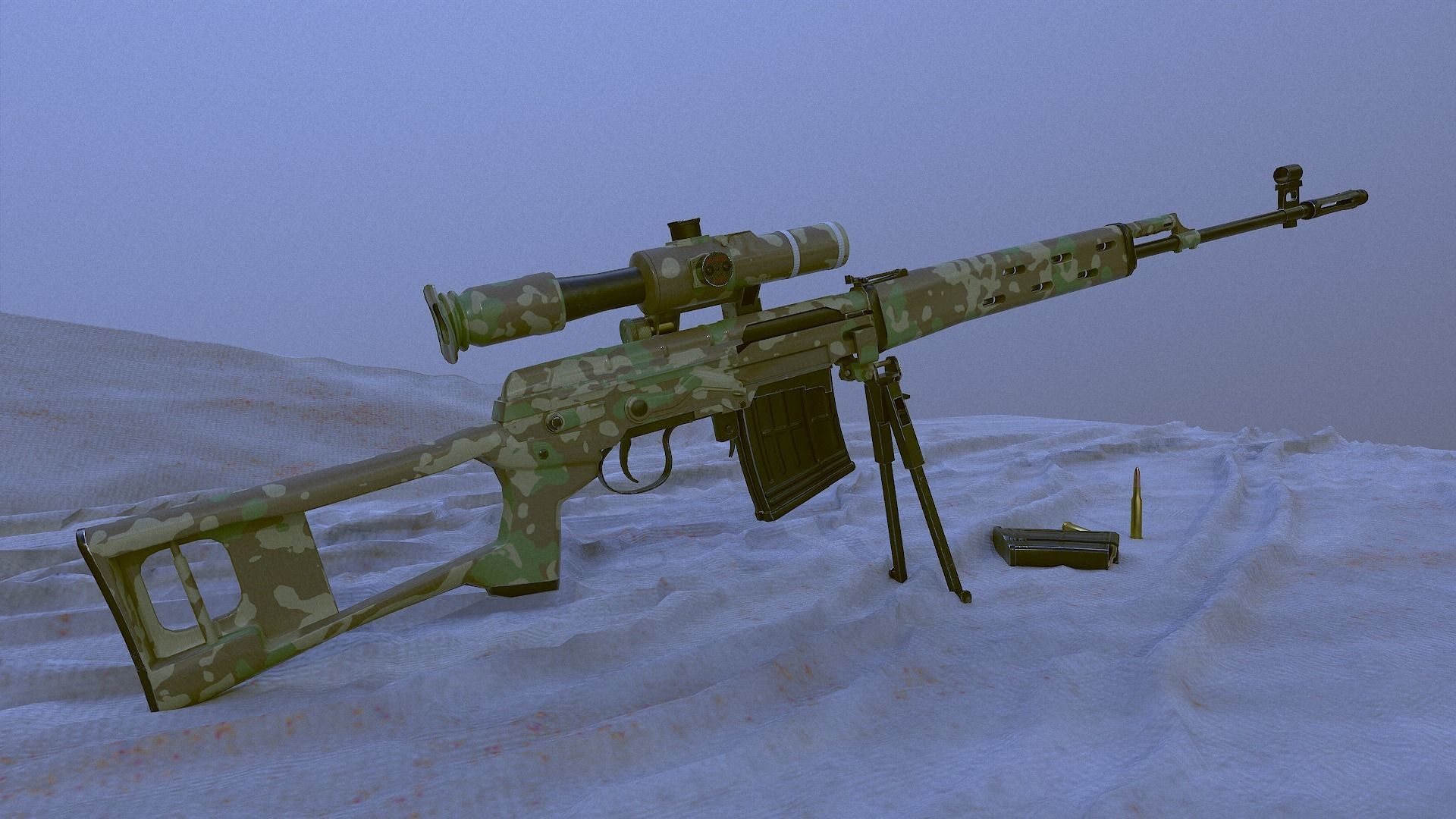 3D model SVD Sniper Rifle Dragunov VR / AR / low-poly | CGTrader