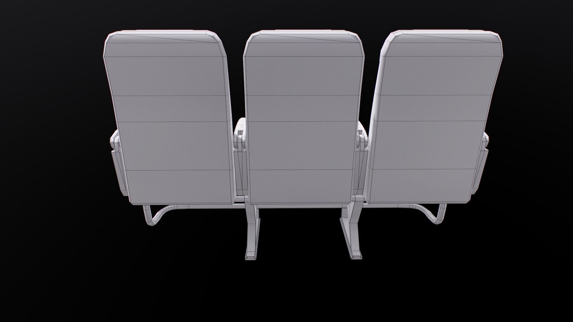 3D model Airplane Economy Seats VR / AR / low-poly | CGTrader