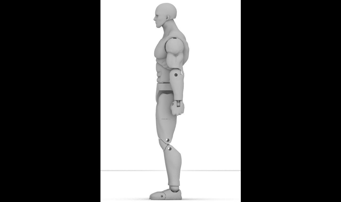 STRONG MAN ACTION FIGURE - 3D FULL ARTICULATED SYSTEM 3D model 3D ...