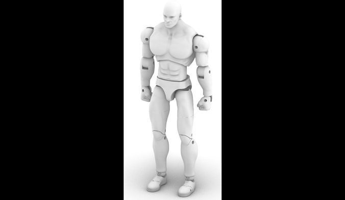 STRONG MAN ACTION FIGURE - 3D FULL ARTICULATED SYSTEM 3D model 3D ...