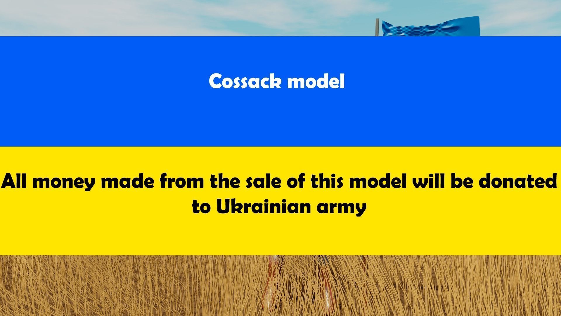 Ukrainian Cossack 3D model rigged | CGTrader