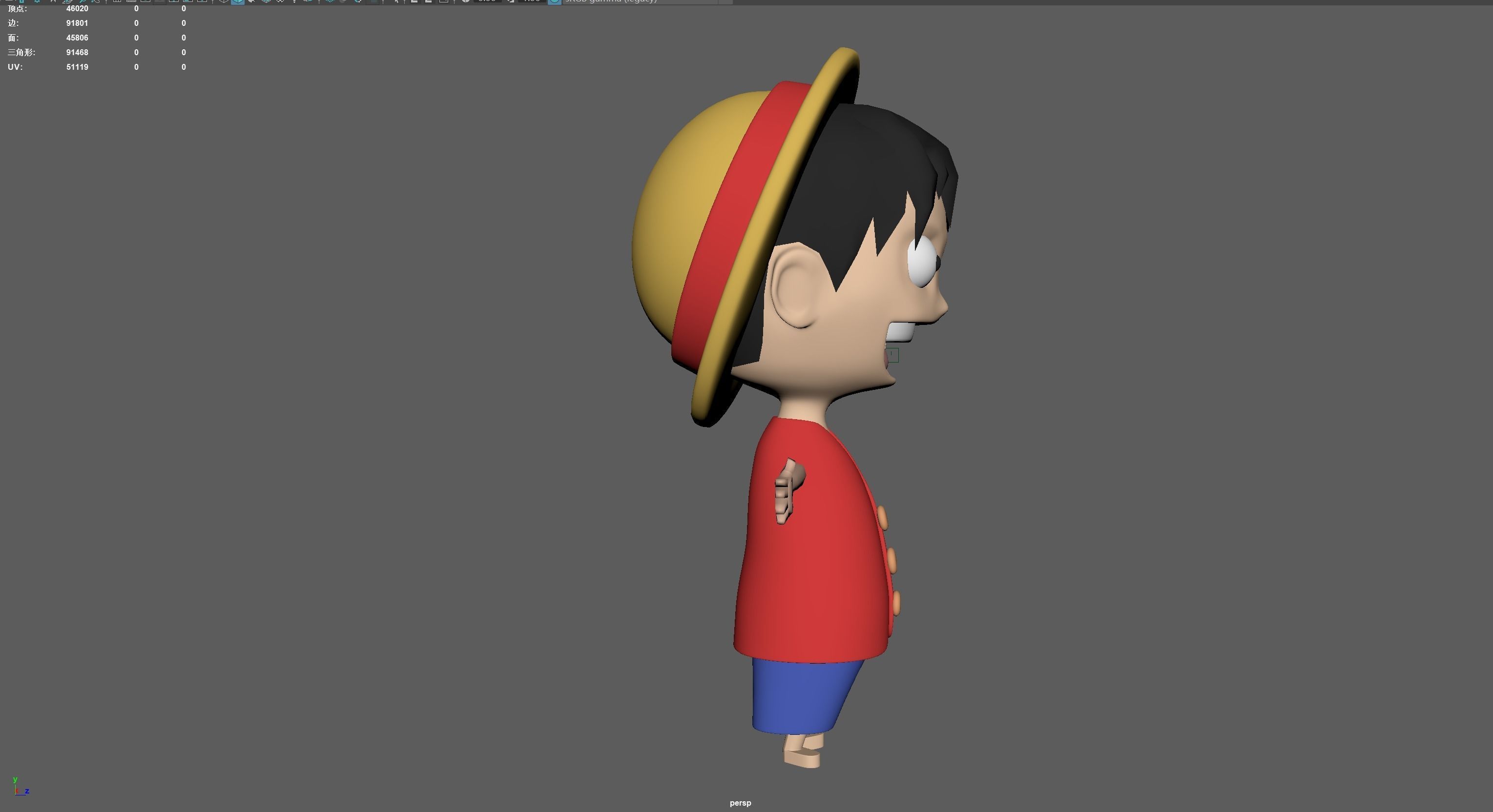 Luffy 3D model | CGTrader