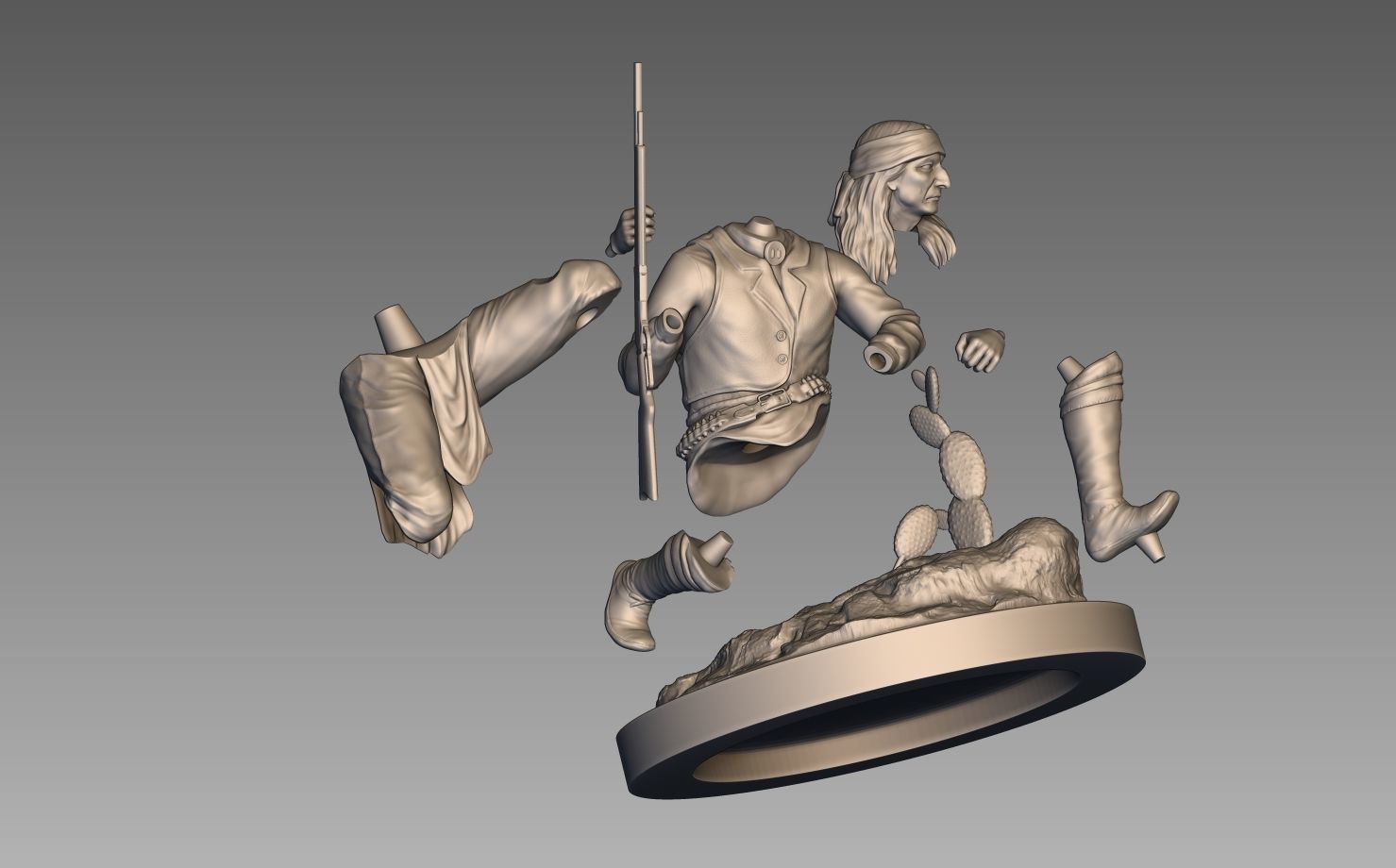 American Native Apache 3D model 3D printable | CGTrader
