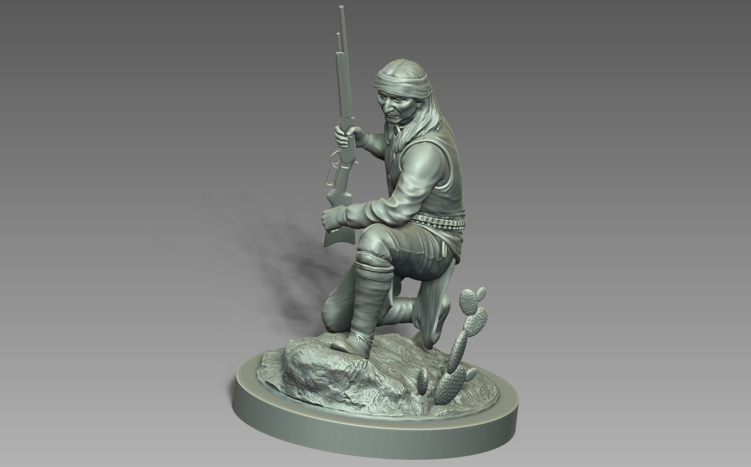 American Native Apache 3D model 3D printable | CGTrader