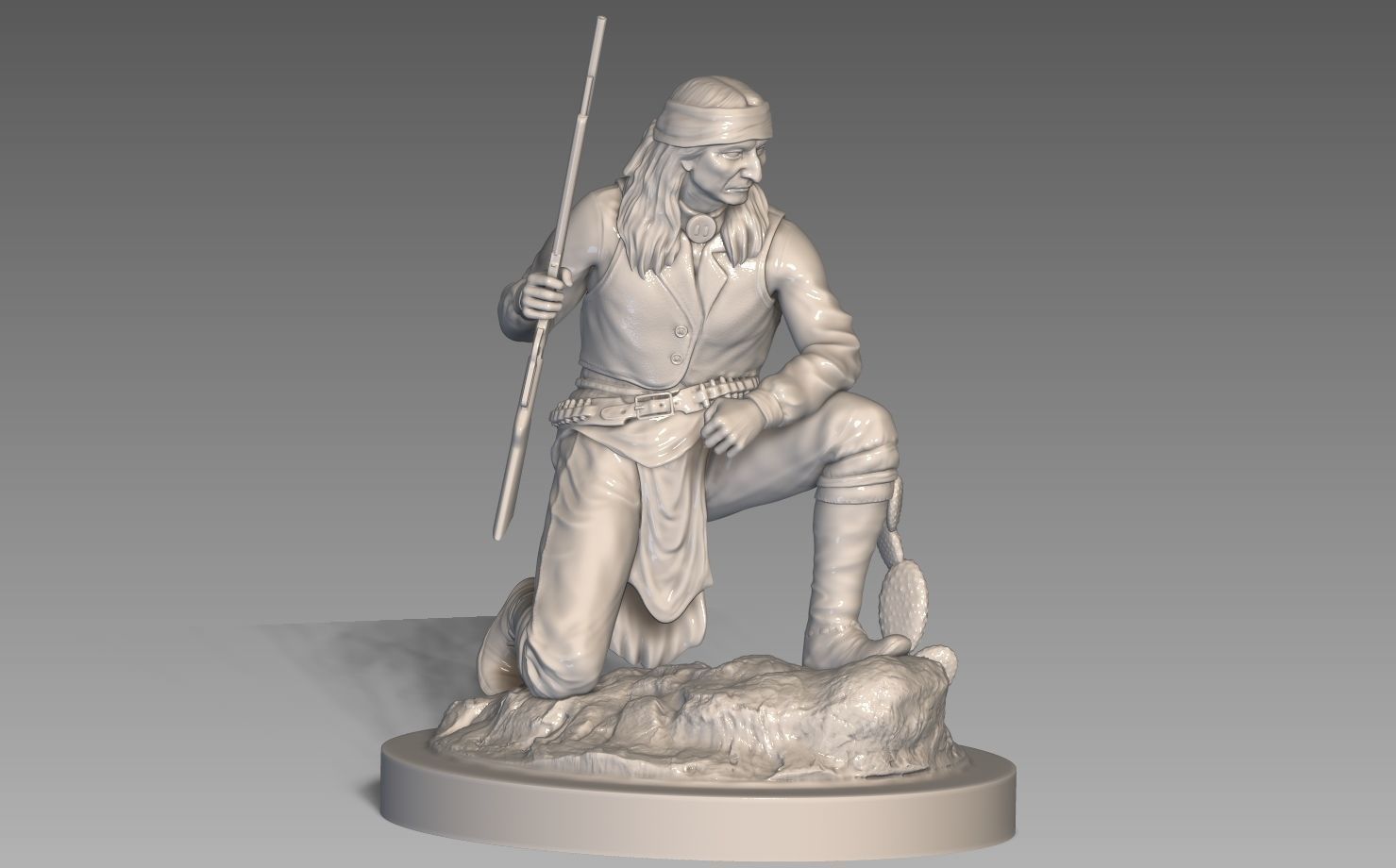 American Native Apache 3D model 3D printable | CGTrader