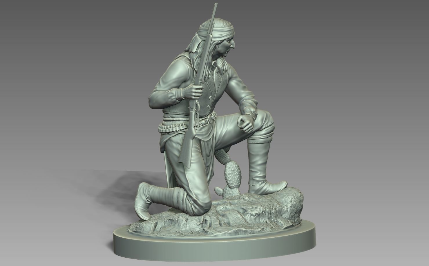 American Native Apache 3D model 3D printable | CGTrader