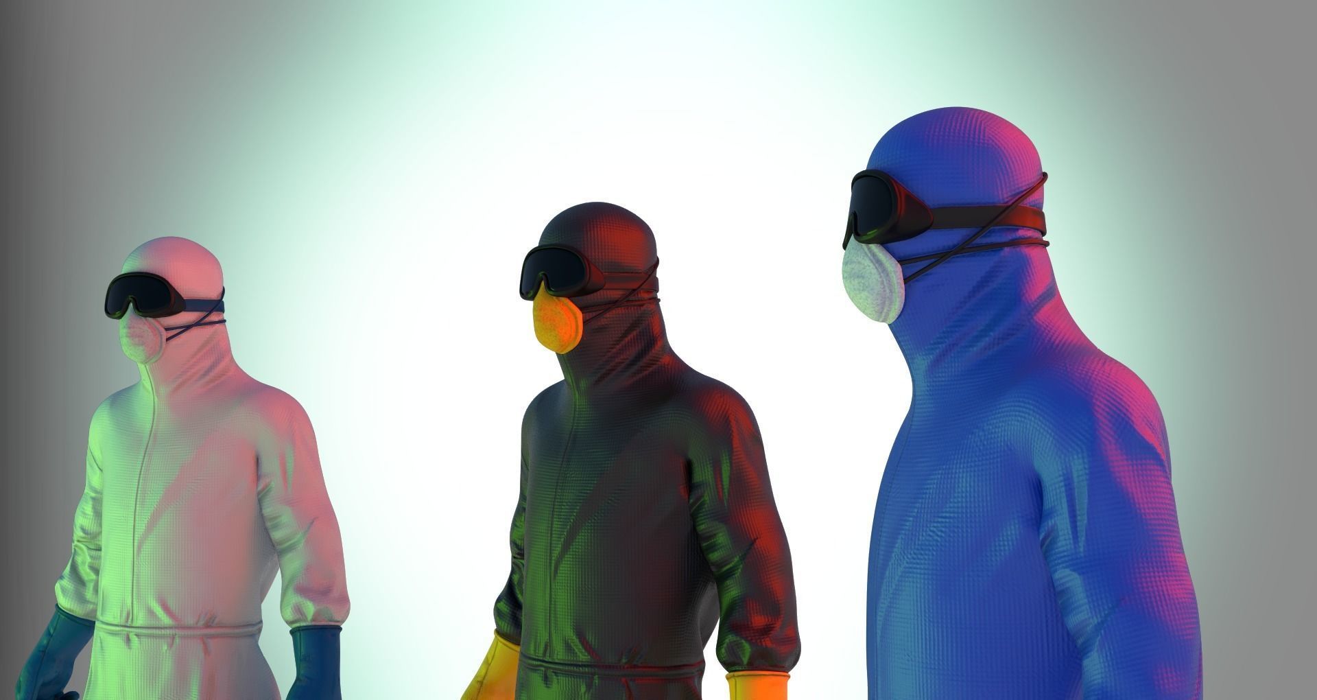 3D model The Scientist - Low poly PBR Hazard Suit Rigged Animated VR ...