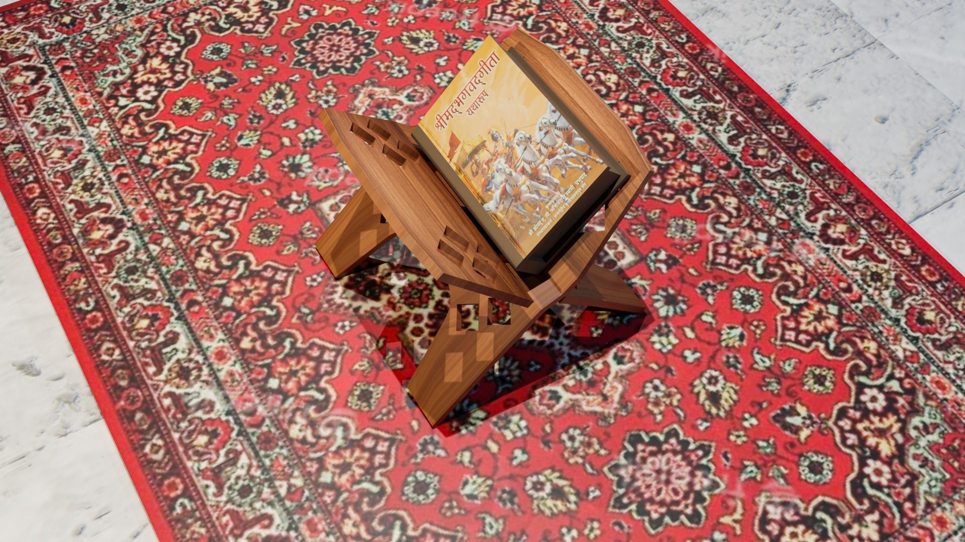 3D model Bhagavad gita With Stand 3D Model Hindu Bhagavad gita VR / AR ...