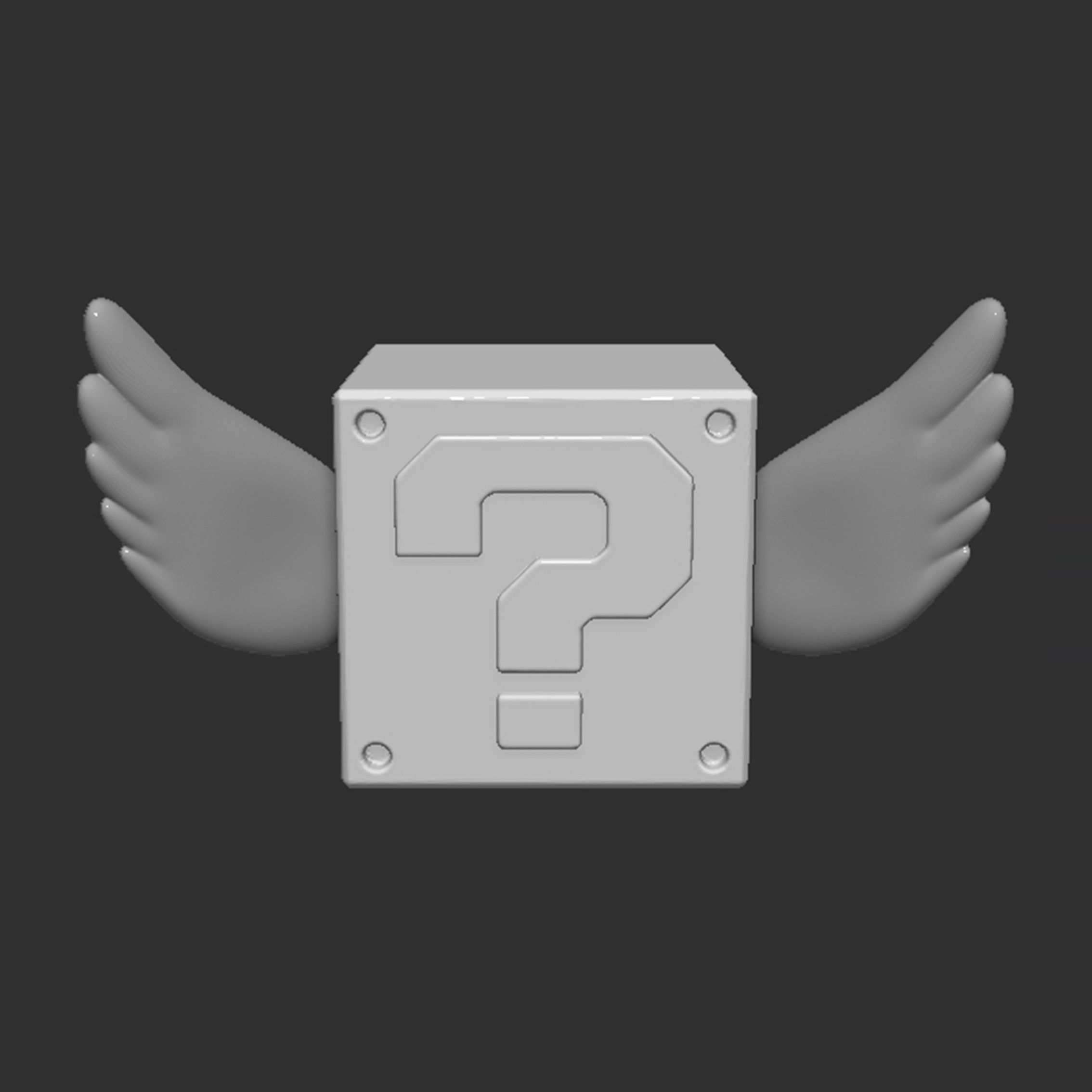 Flying Question Block 3D model 3D printable | CGTrader