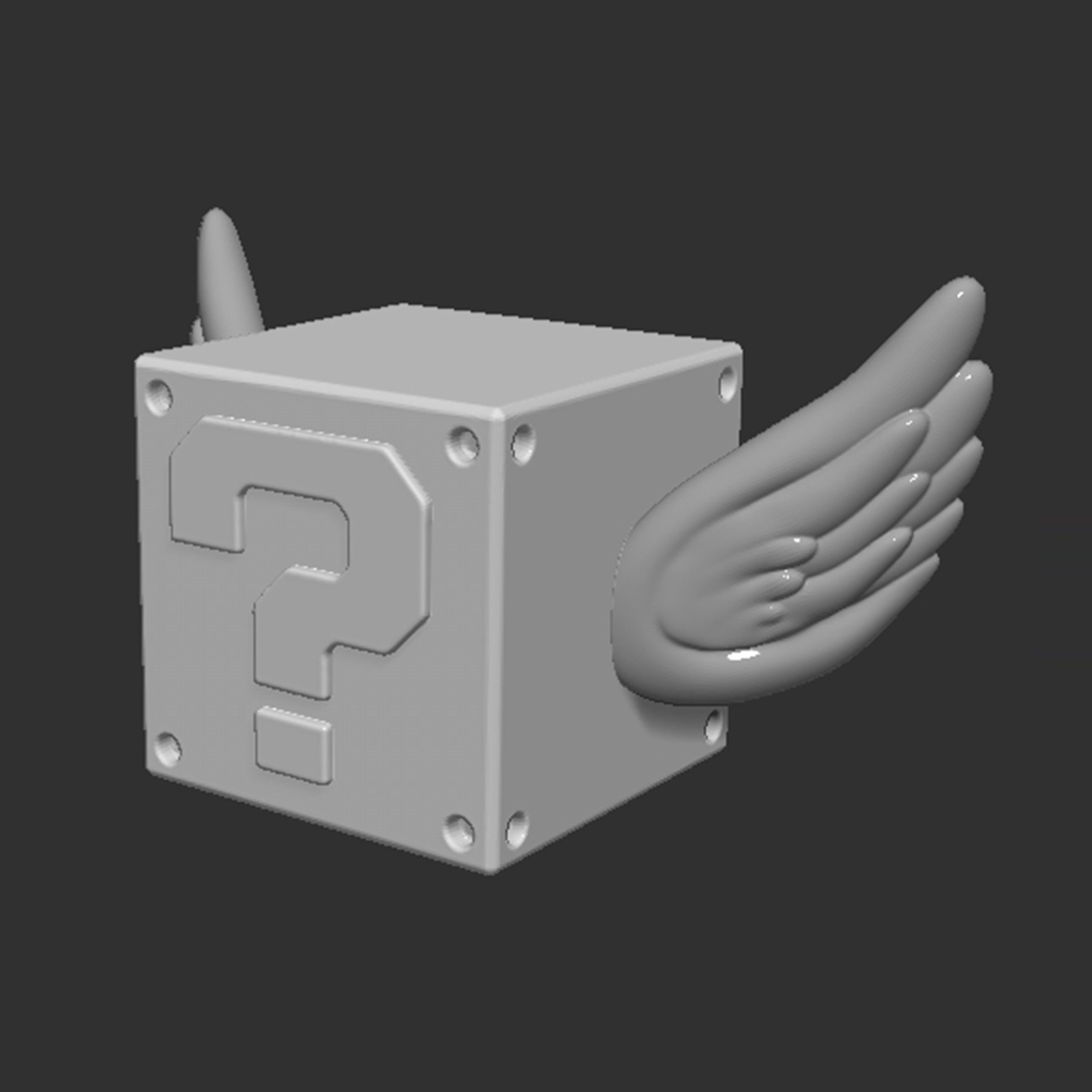 Flying Question Block 3D model 3D printable | CGTrader