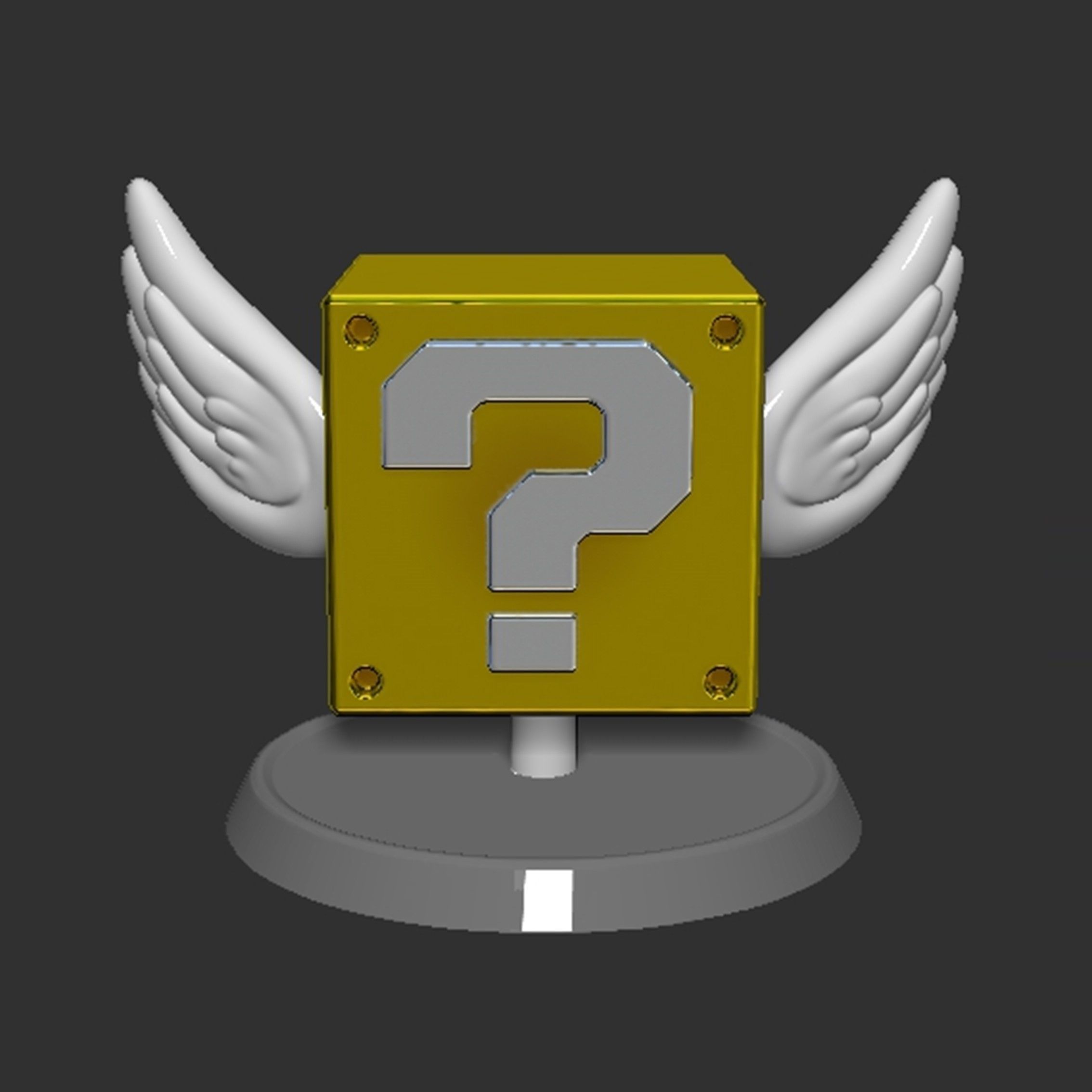 Mario Flying Question Block Based 3D model 3D printable | CGTrader