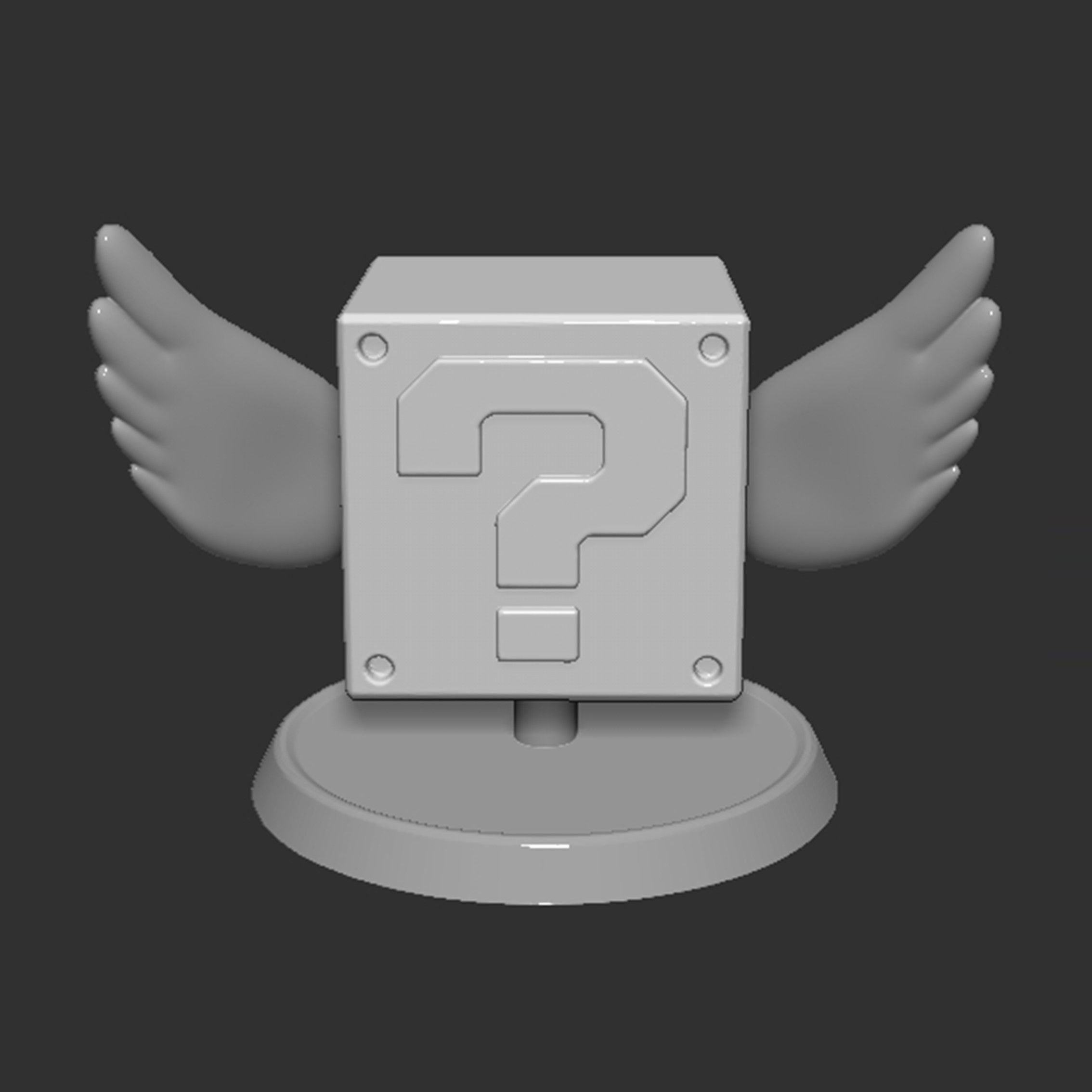 Mario Flying Question Block Based 3D model 3D printable | CGTrader