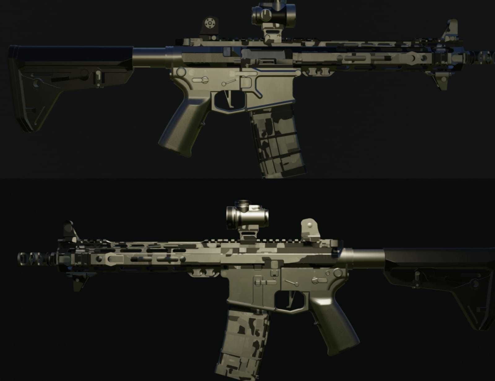 3D model AR-15 riffle VR / AR / low-poly | CGTrader