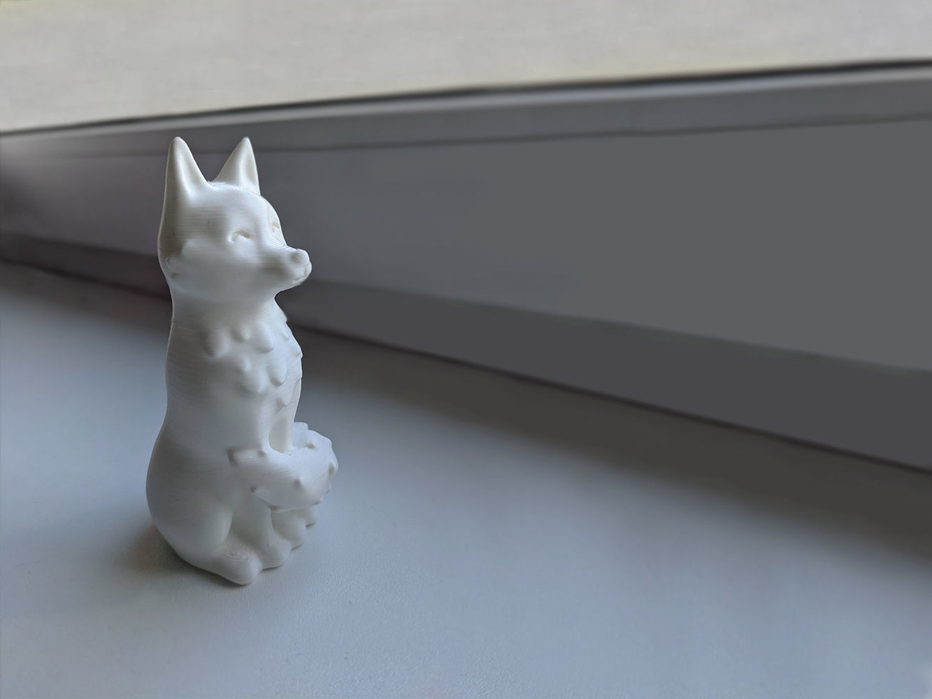 Sitting fox 3D model 3D printable | CGTrader