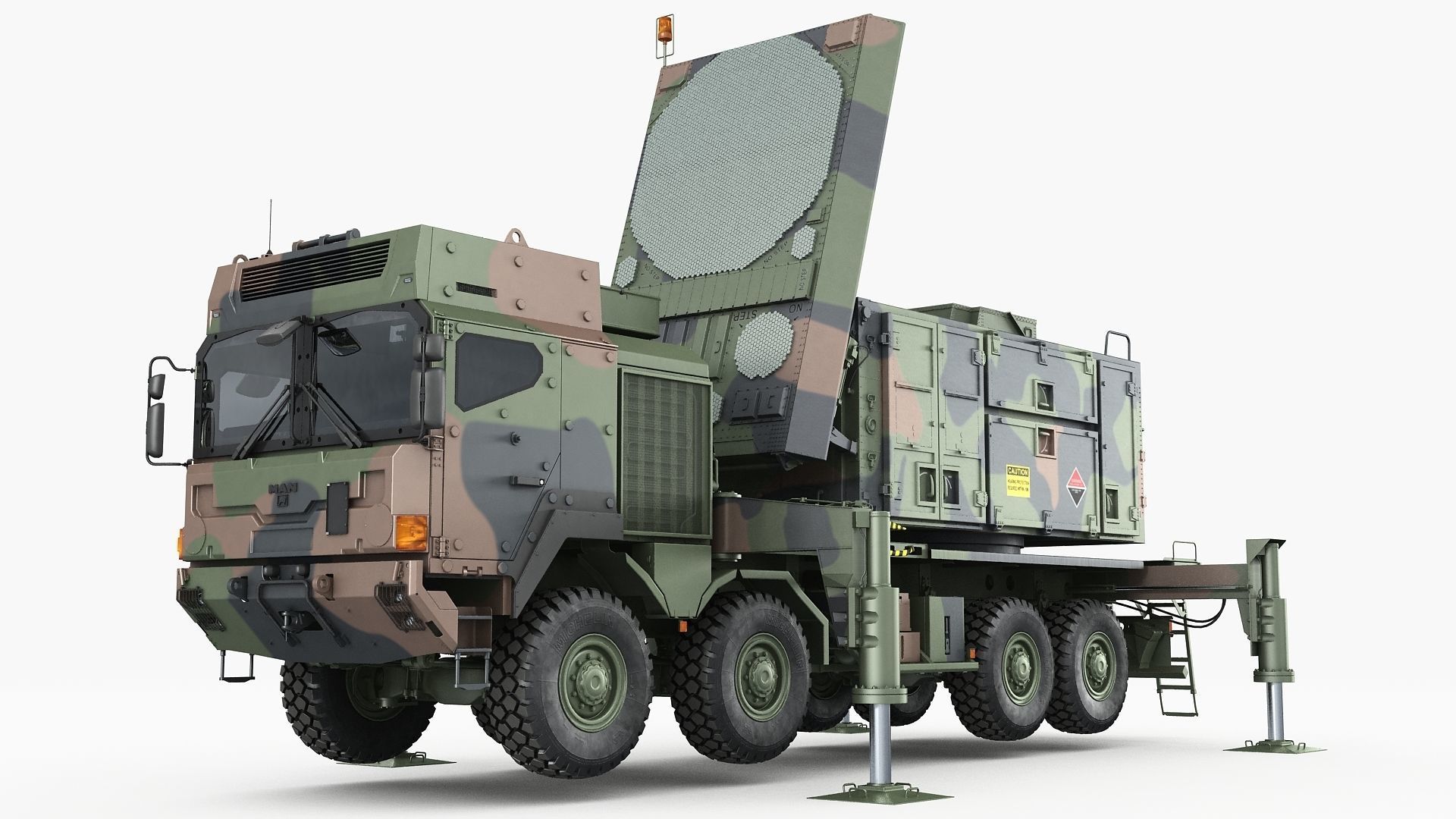 Radar MPQ-53 based on MAN truck armor chassis 3D model | CGTrader