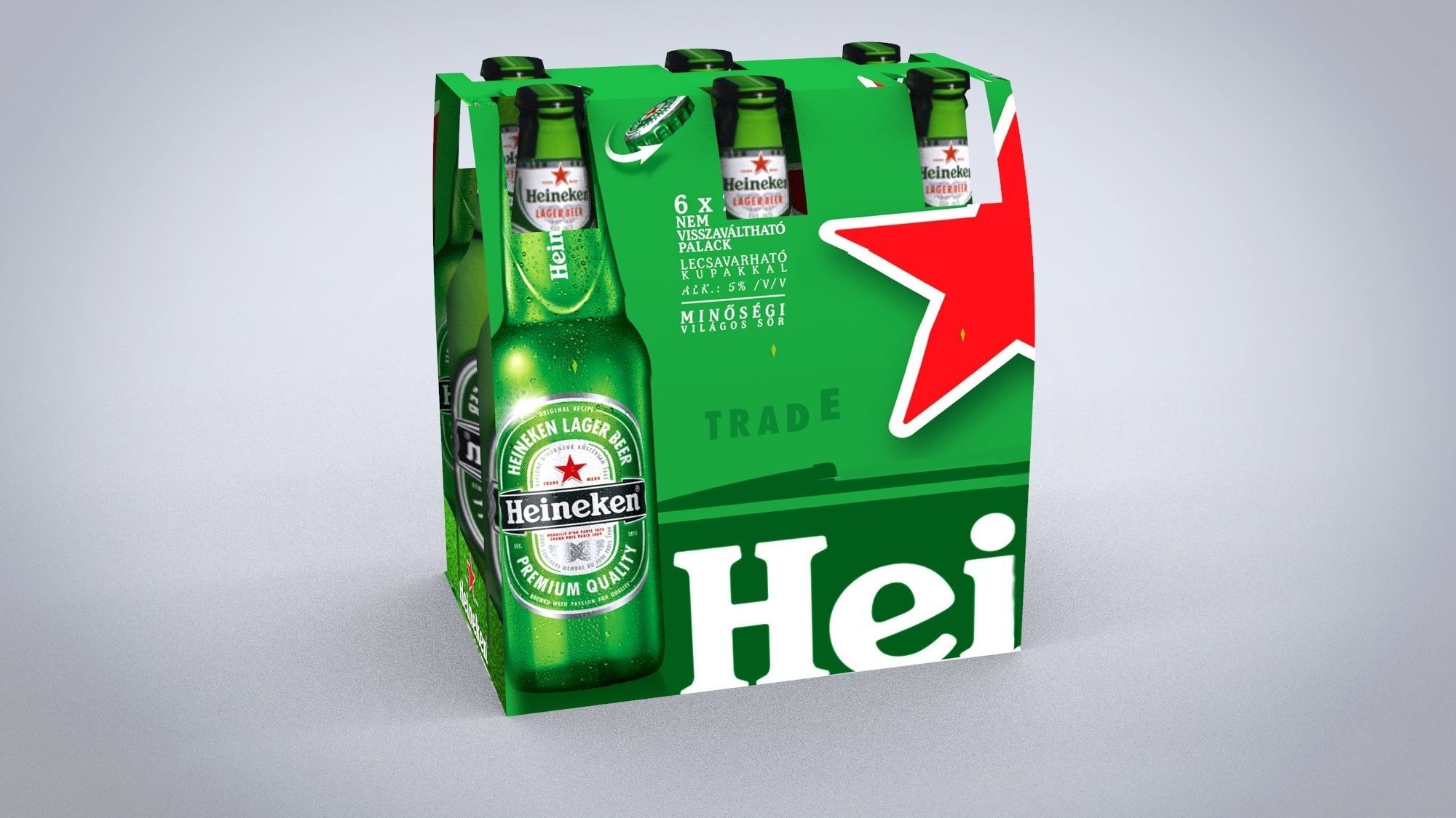 HEINEKEN BEER PACK 3D model | CGTrader