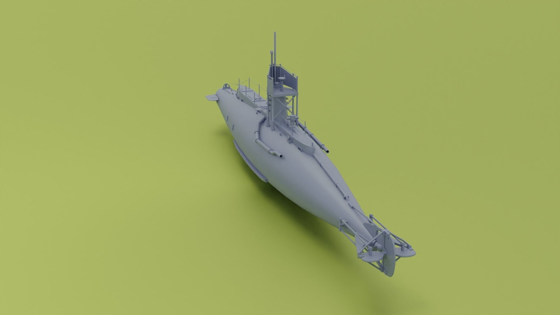 3D model British B-Class submarine VR / AR / low-poly | CGTrader