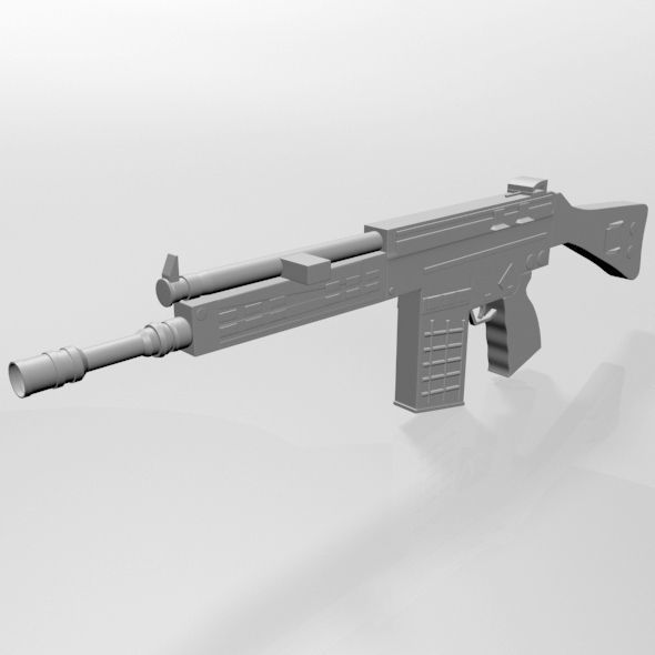 Heckler and Koch G3 Rifle 01 3D model | CGTrader