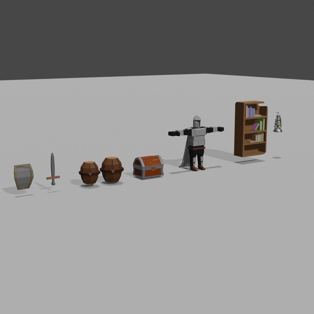 3D model knight room VR / AR / low-poly | CGTrader