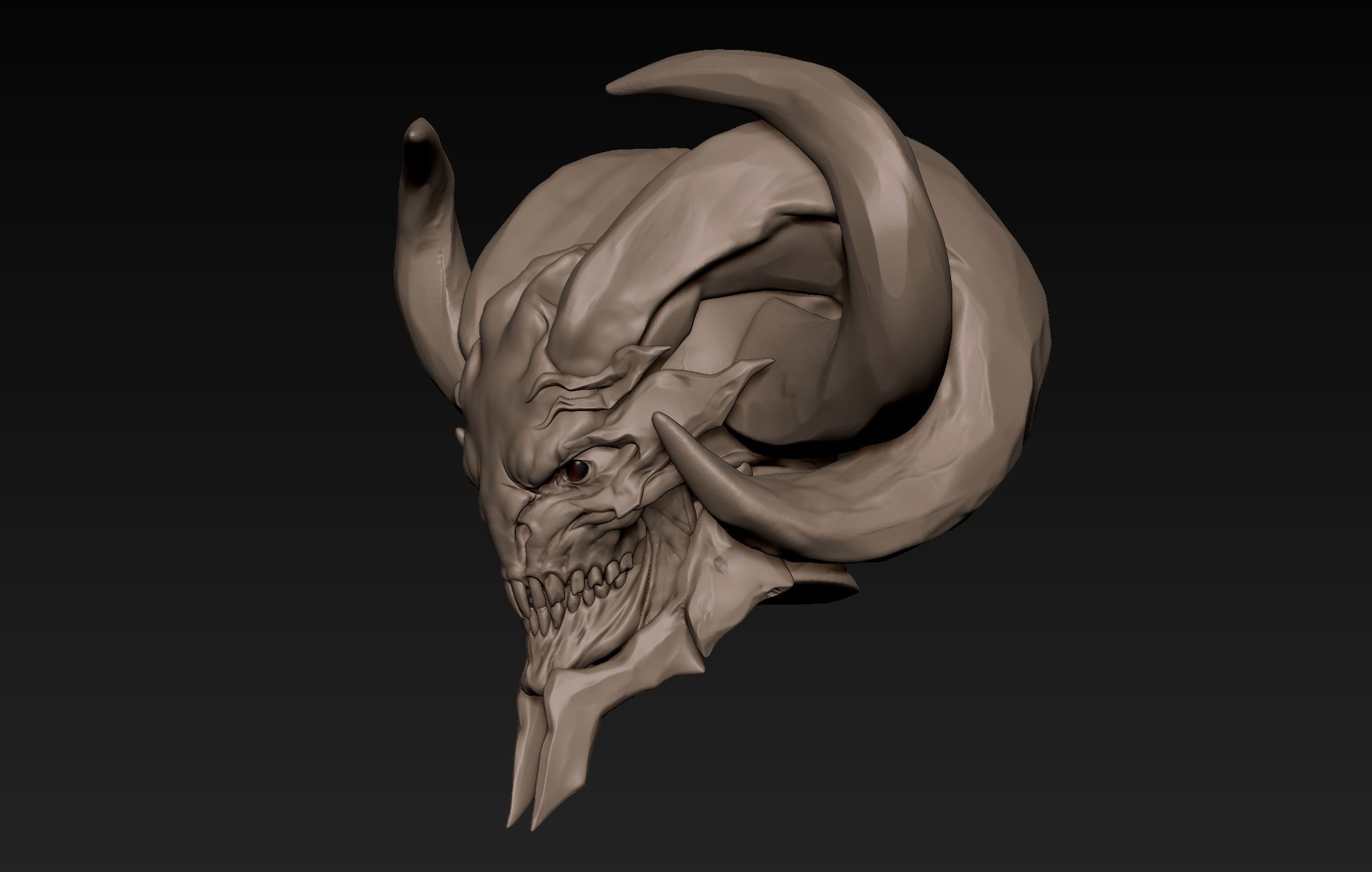 Demon Head 3D model | CGTrader