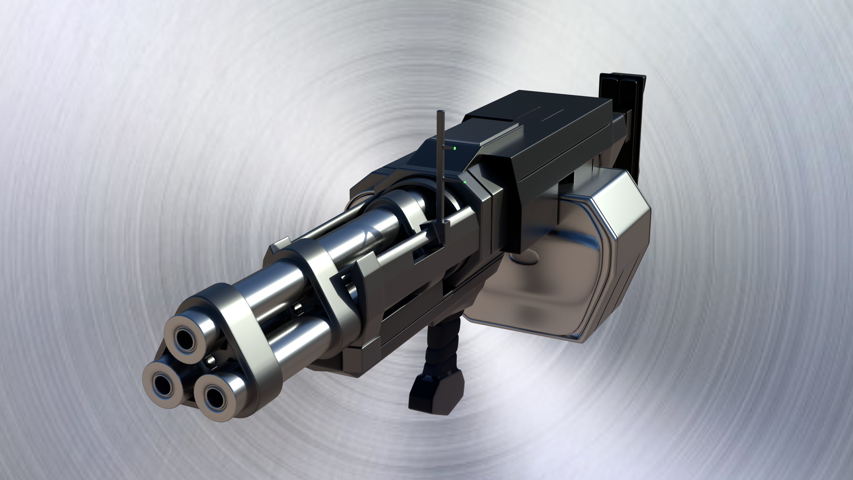 Assault Rifle Minigun 3D model | CGTrader