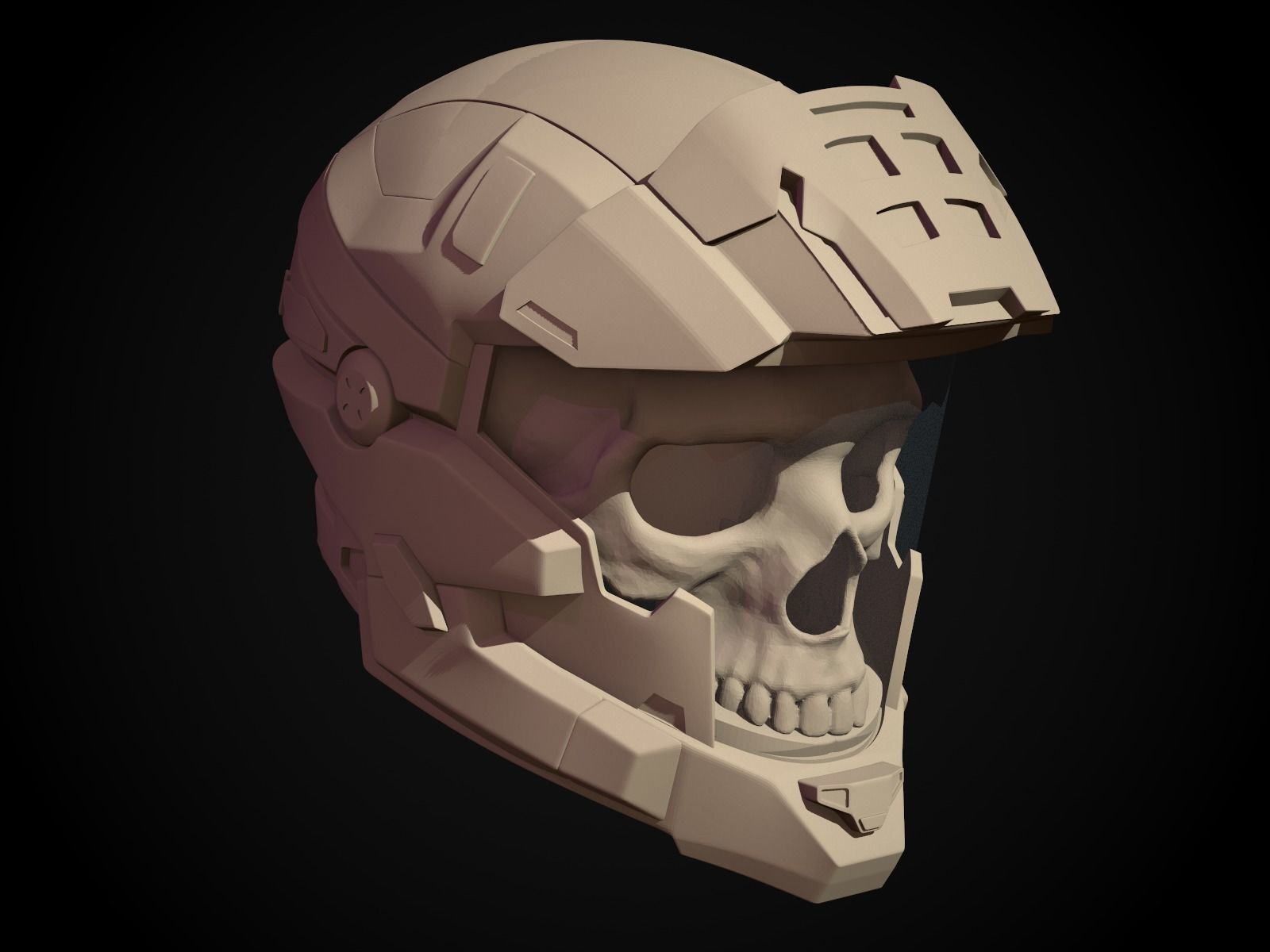 printable halo reach haunted helmet 3D model 3D printable | CGTrader