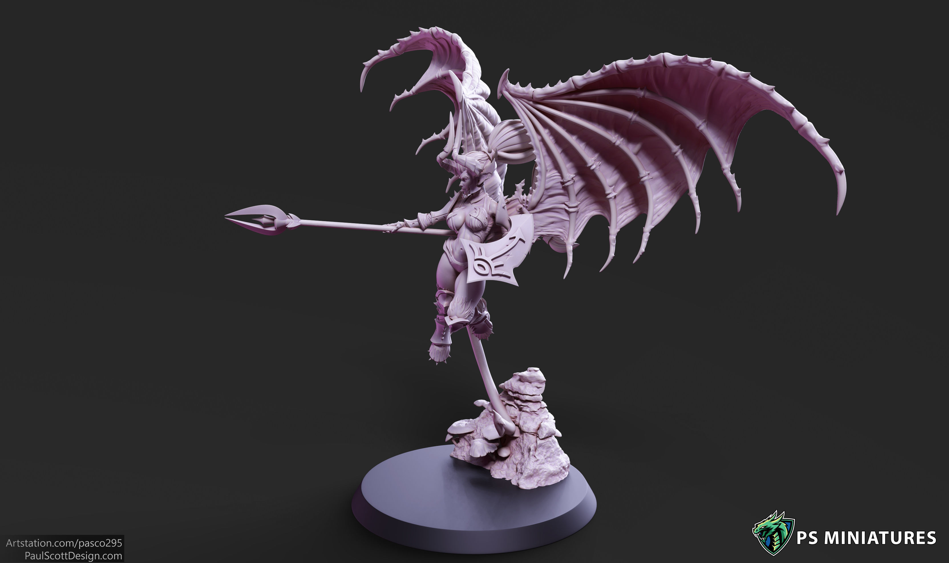 Drow Demonic Harpy Pose 3 - Includes Pinup Variant 3D 3D model 3D ...