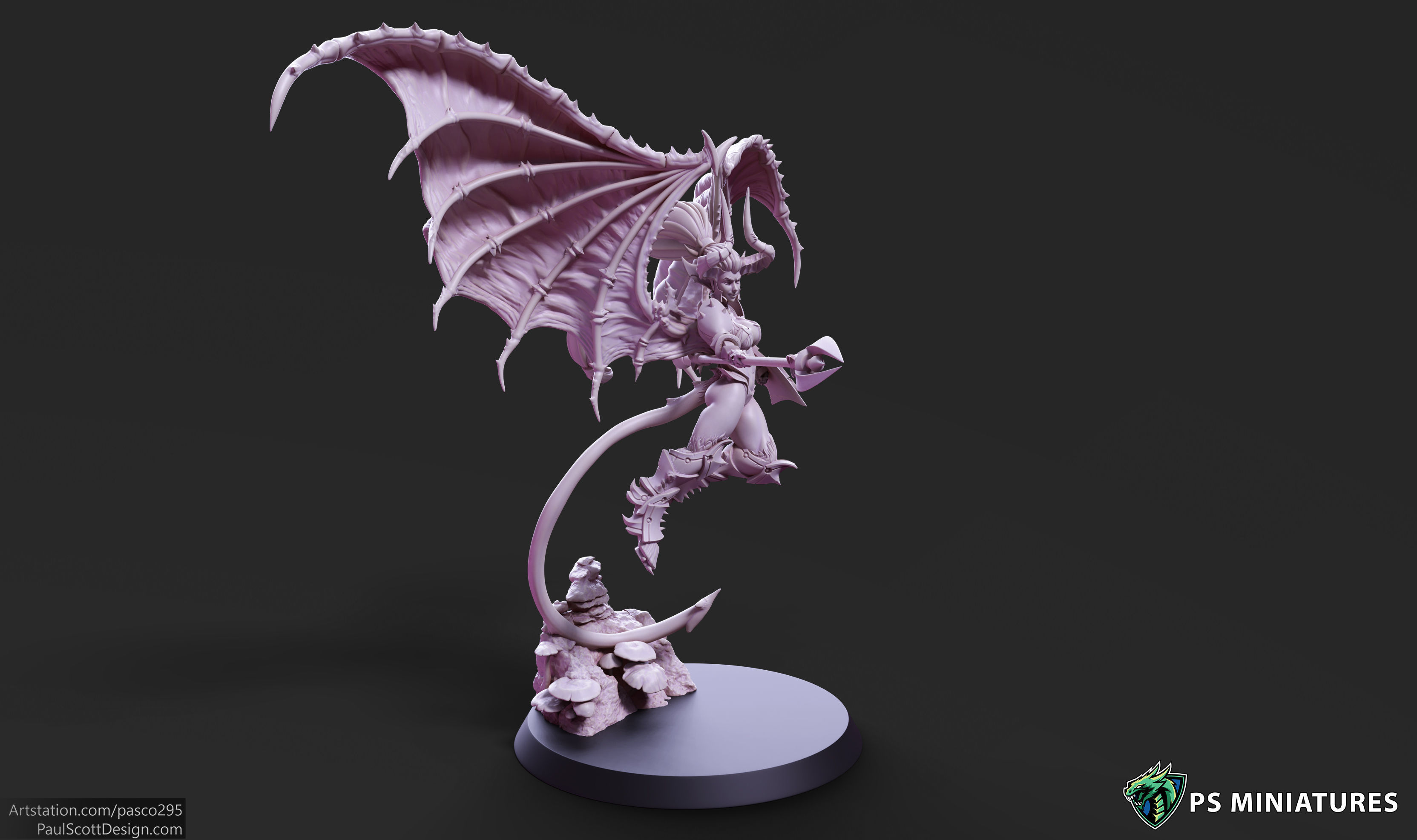Drow Demonic Harpy Pose 3 - Includes Pinup Variant 3D 3D model 3D ...