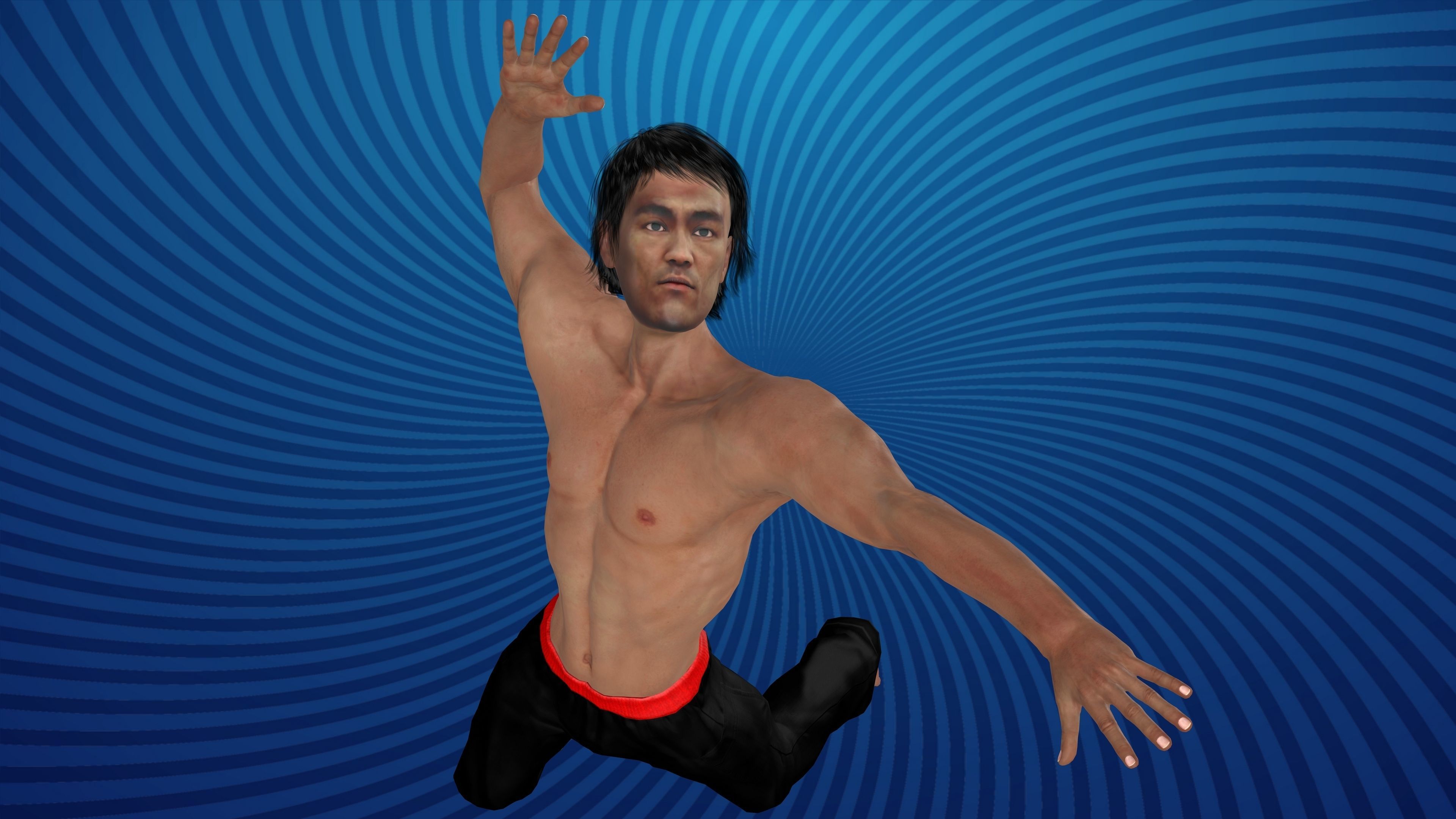 Bruce Lee with Animation 3D model animated rigged | CGTrader