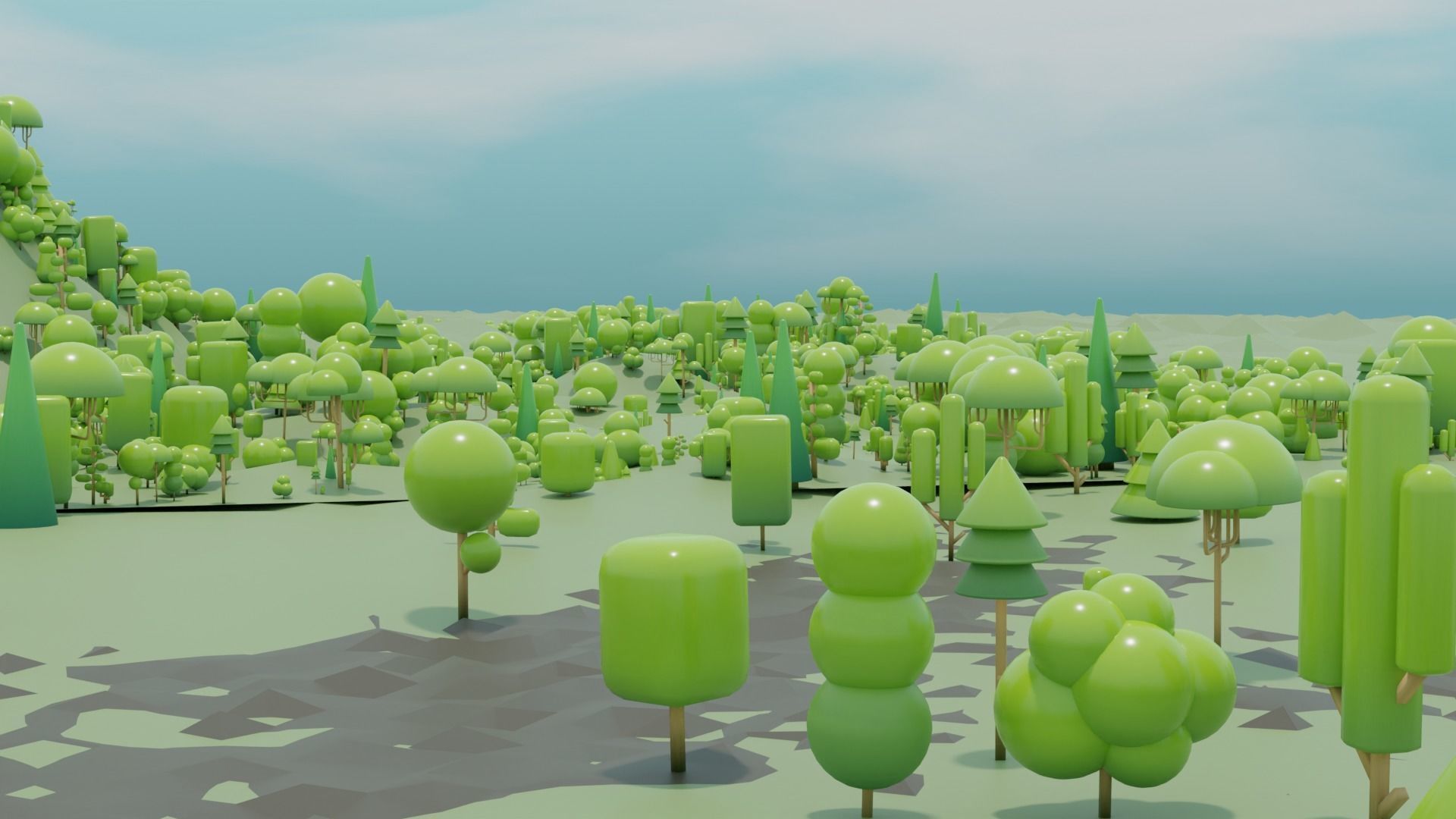 Trees Stylized Textured assets pack free VR / AR / low-poly 3D model ...